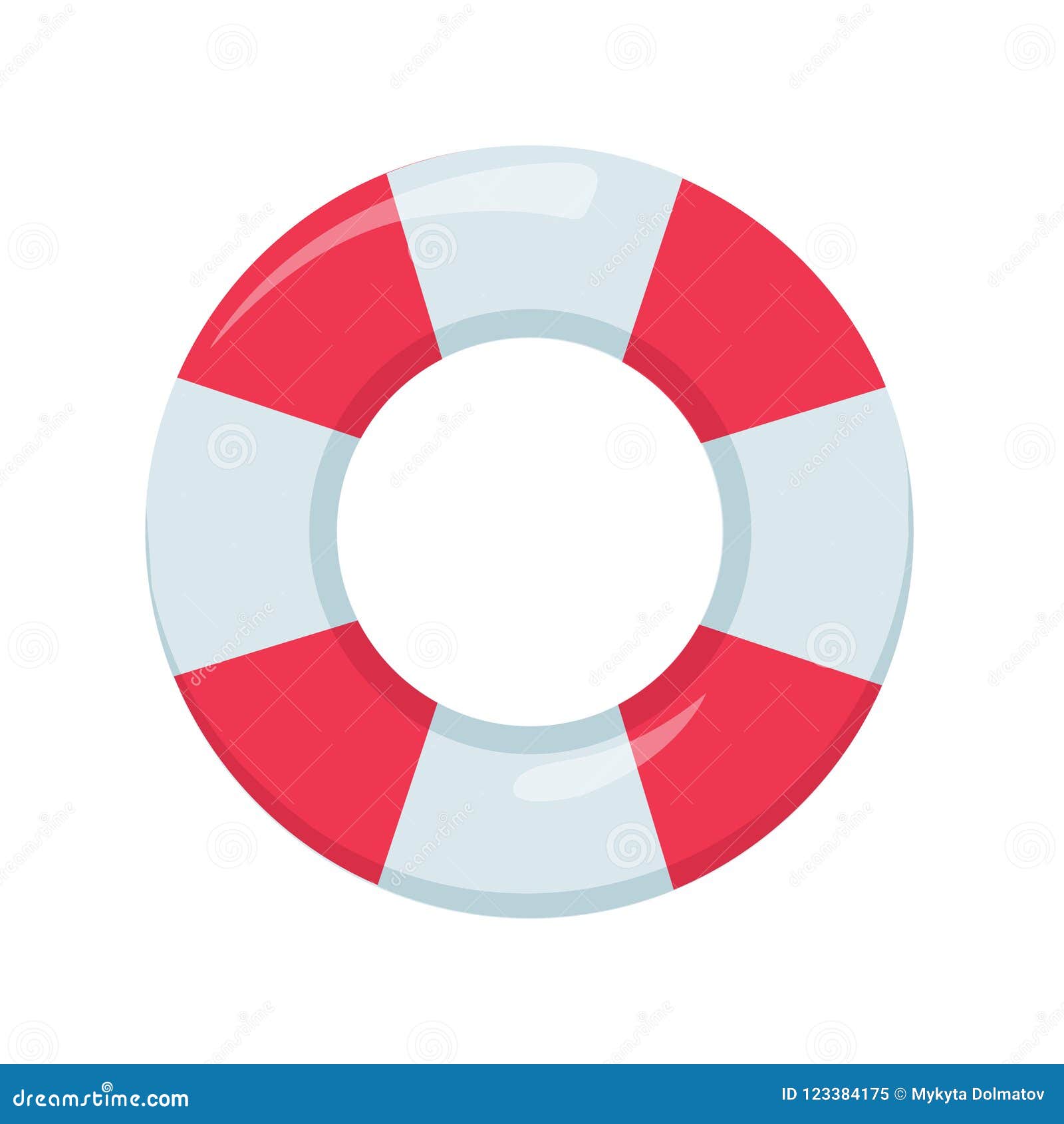 Red and White Ring Float. Beach Buoy Colorful Symbol. Lifeguard Device ...