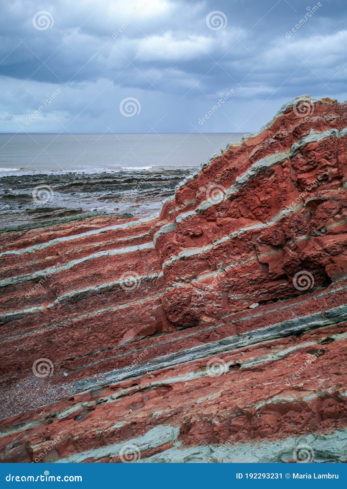 Red and White Rock Layers, with Vivid Colors Stock Image - Image of ...