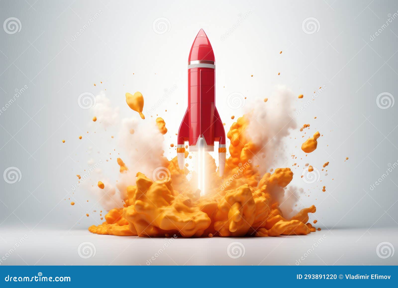 Red and White Rocket Launch Stock Photo - Image of launch, spacecraft ...
