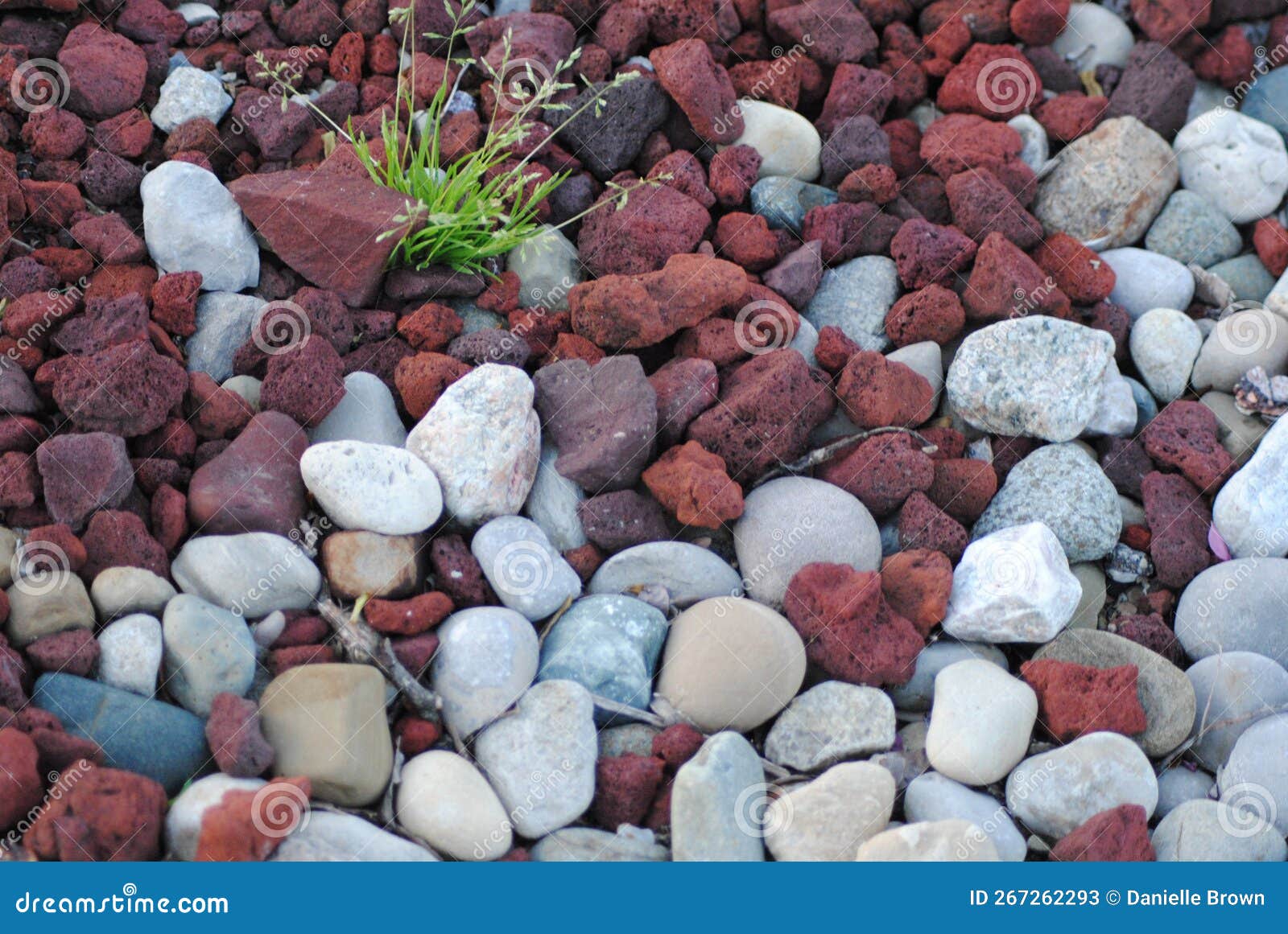 Red and White Rocks Blending Stock Image - Image of flooring, brickwork ...