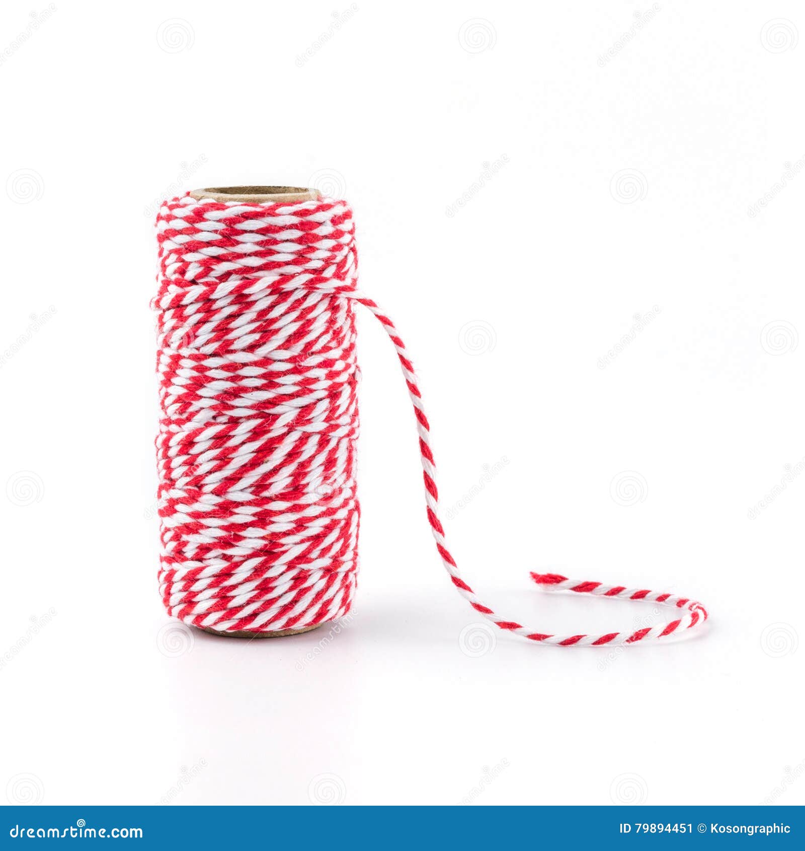 Red and White Rope Isolated on White Background Stock Image - Image of ...