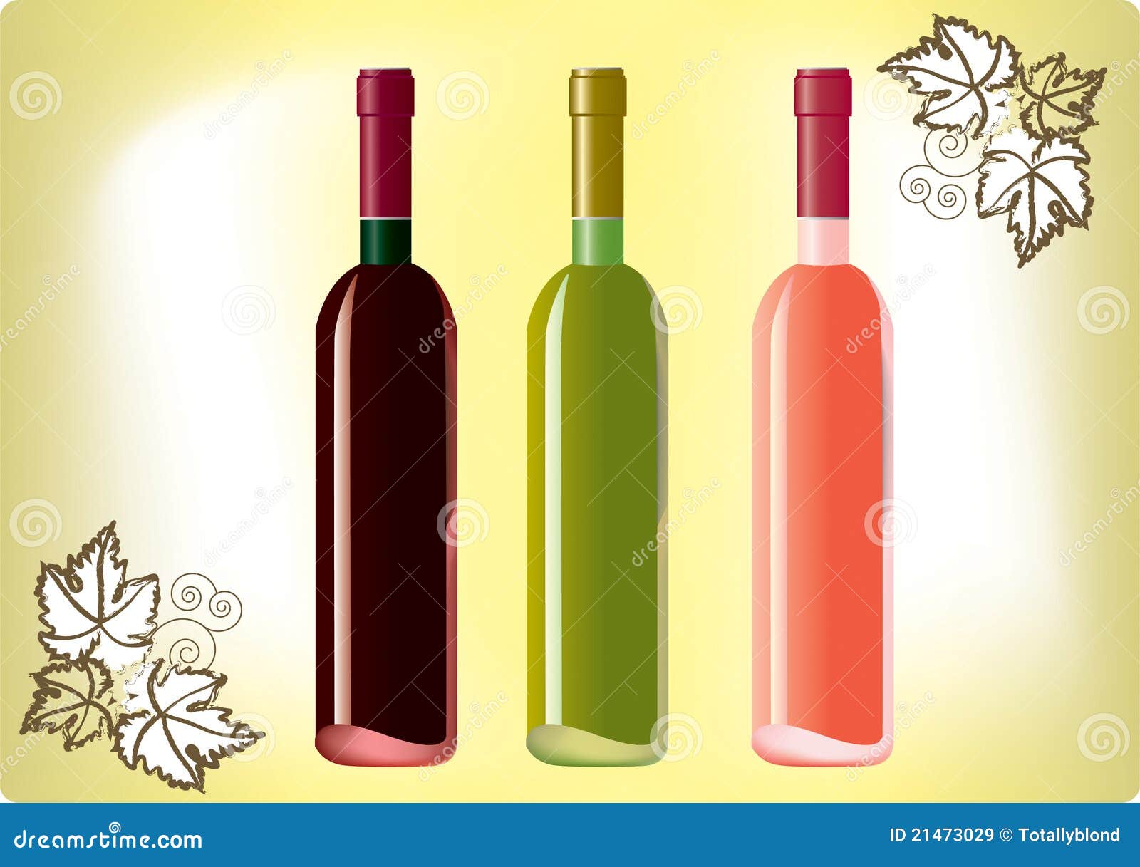 Red, white, rose wines stock vector. Illustration of drink - 21473029