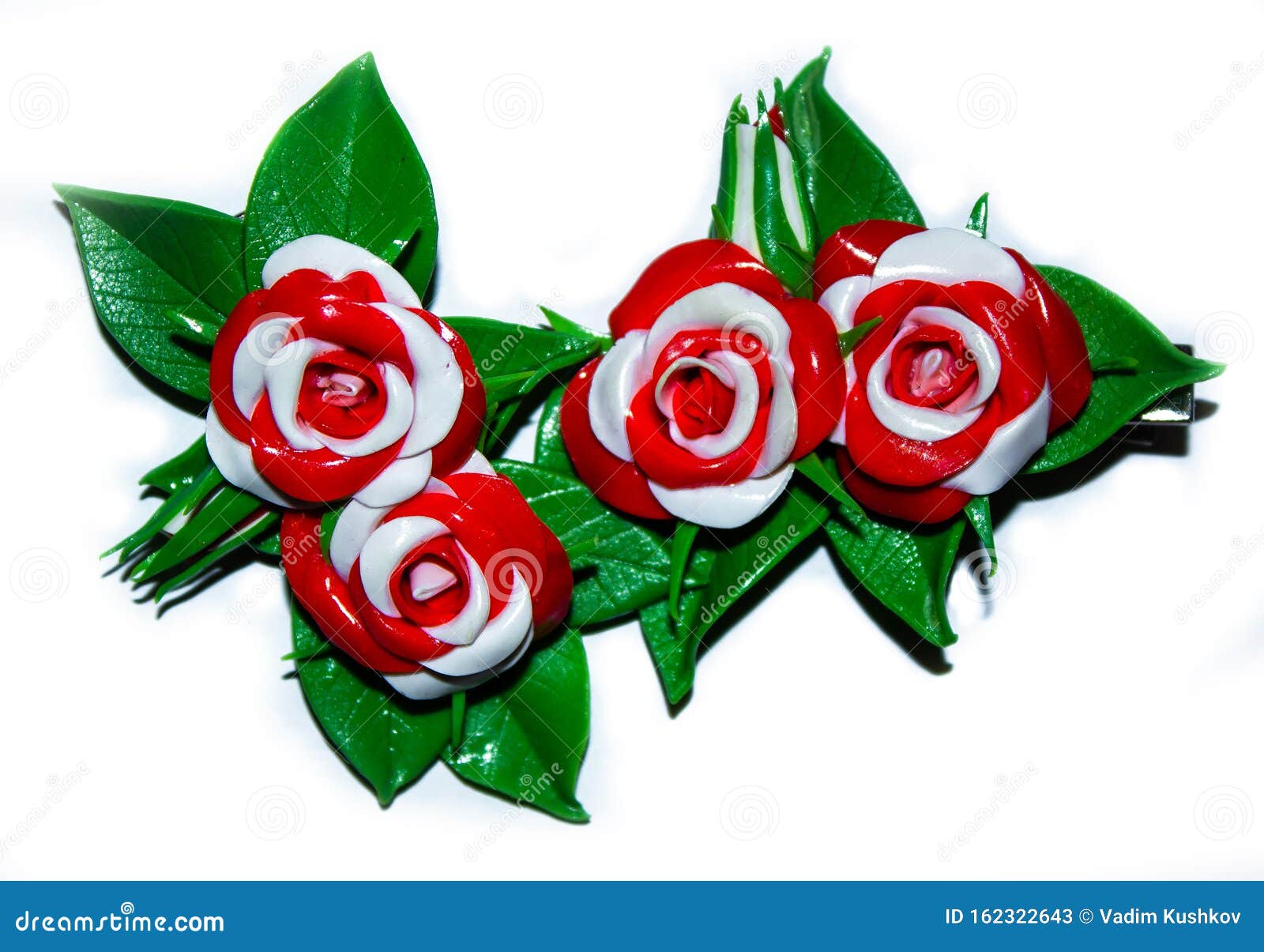 Bouquet of four red roses stock image. Image of salad - 162322643