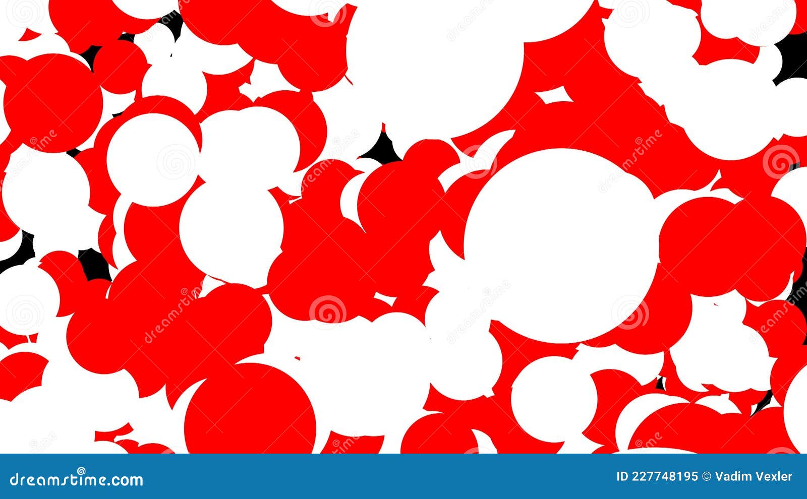 The Red and White Round Balls Flew Around the Area. Seamless Looping ...