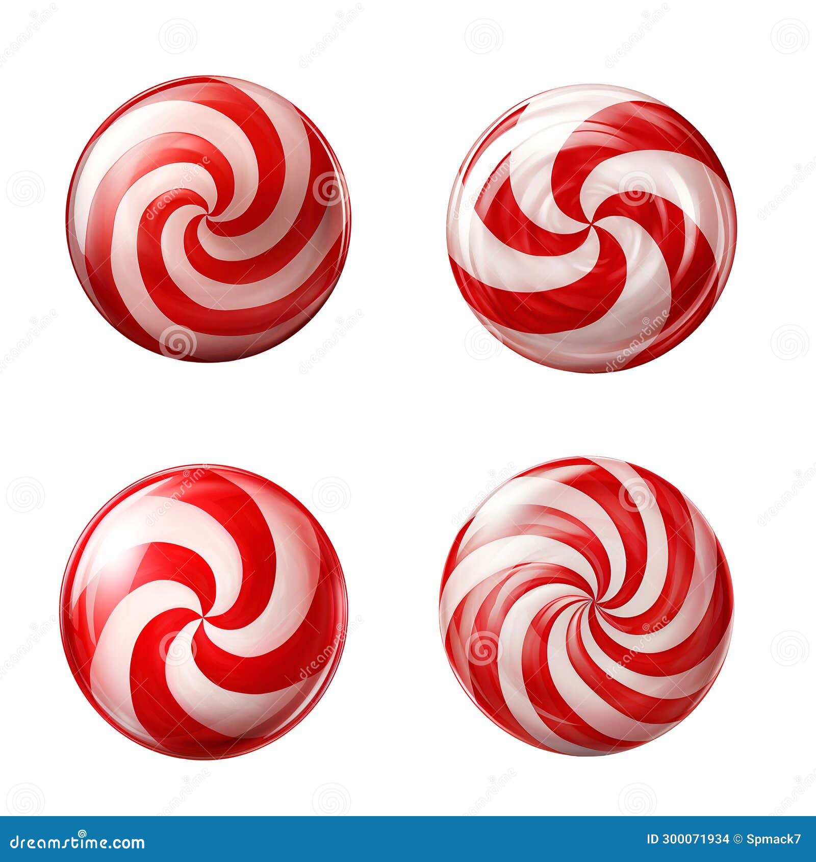 Peppermint Candy Vector Icons Set Stock Illustration - Illustration of ...