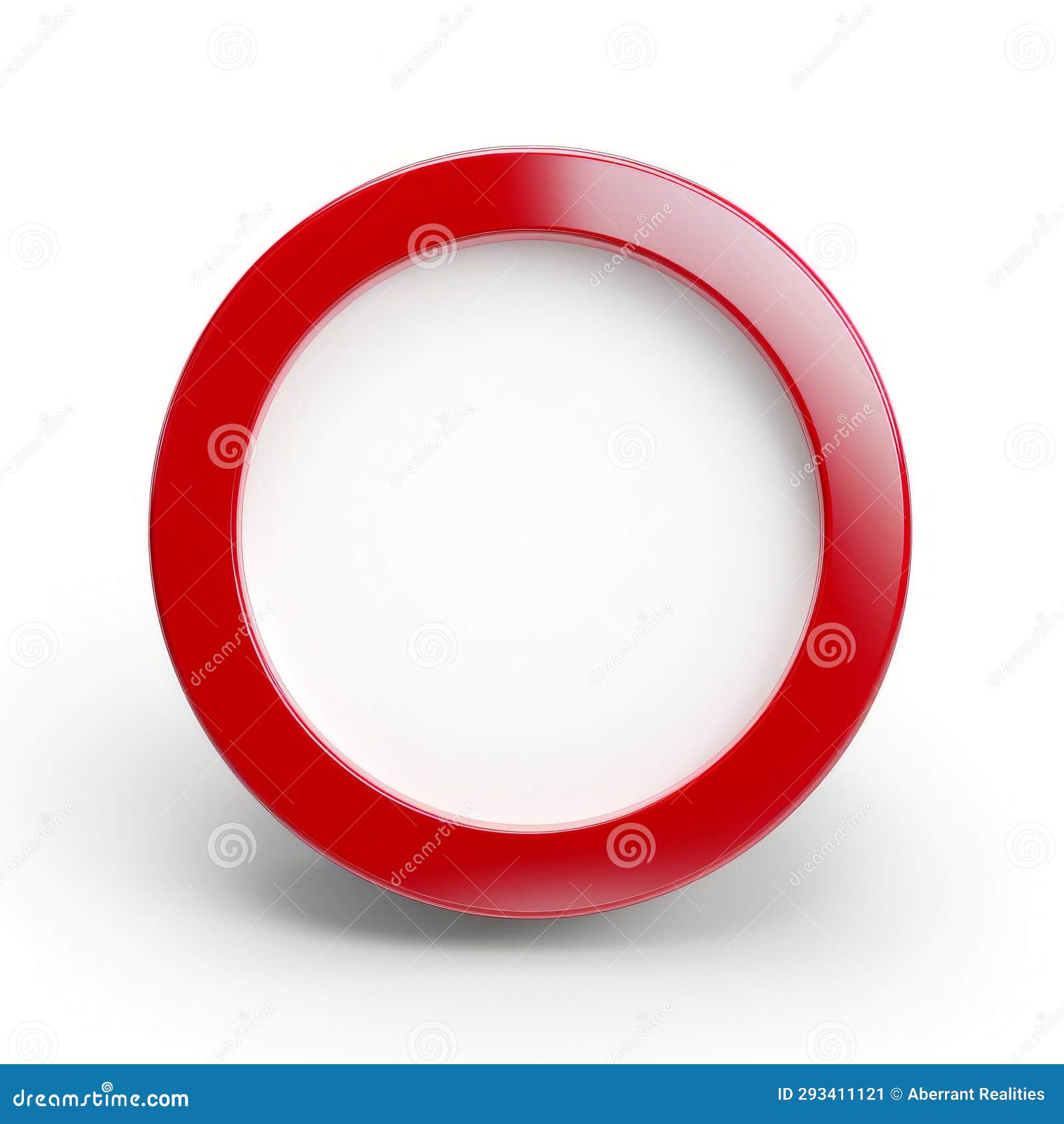 A Red and White Round Sign on a White Background Stock Illustration ...
