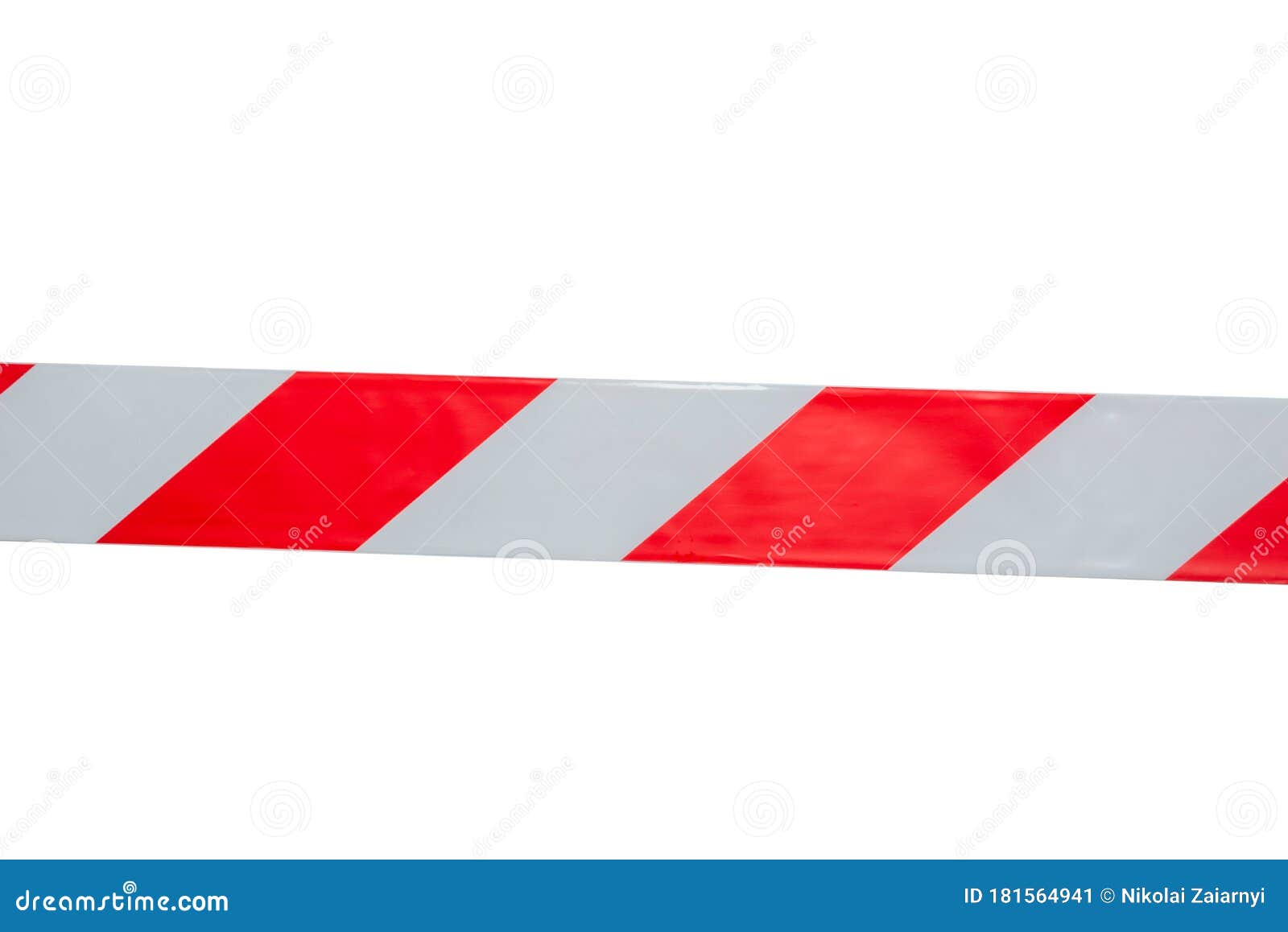 Red and White Safety Line Isolated on White Stock Image - Image of ...