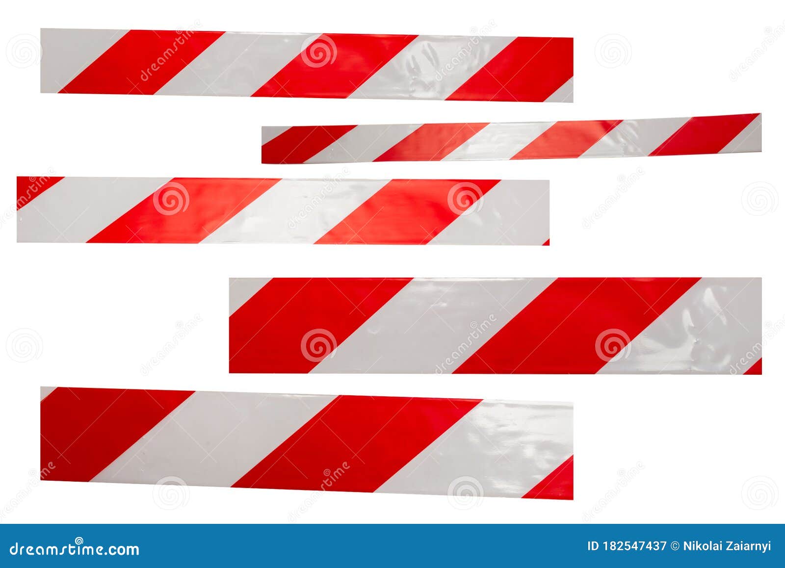 Red and White Safety Line Isolated on White Stock Image - Image of ...