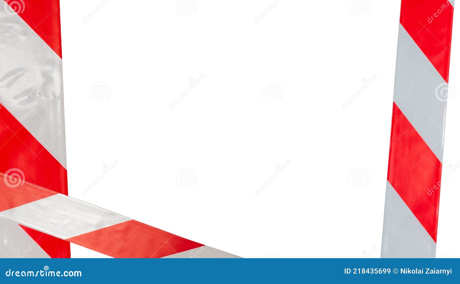 Red and White Safety Line Isolated on White Stock Image - Image of ...
