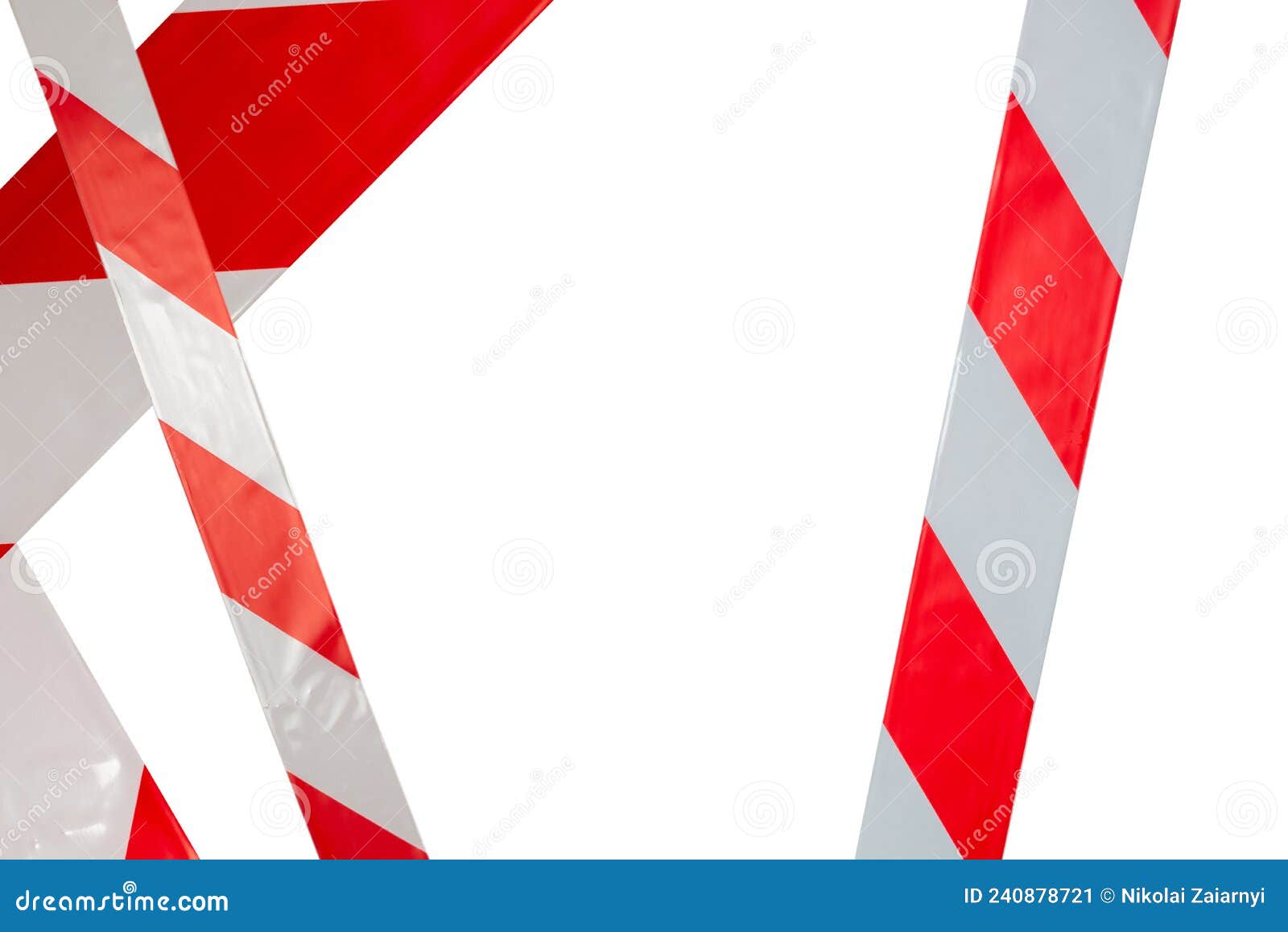 Red and White Safety Line Isolated on White Stock Image - Image of ...