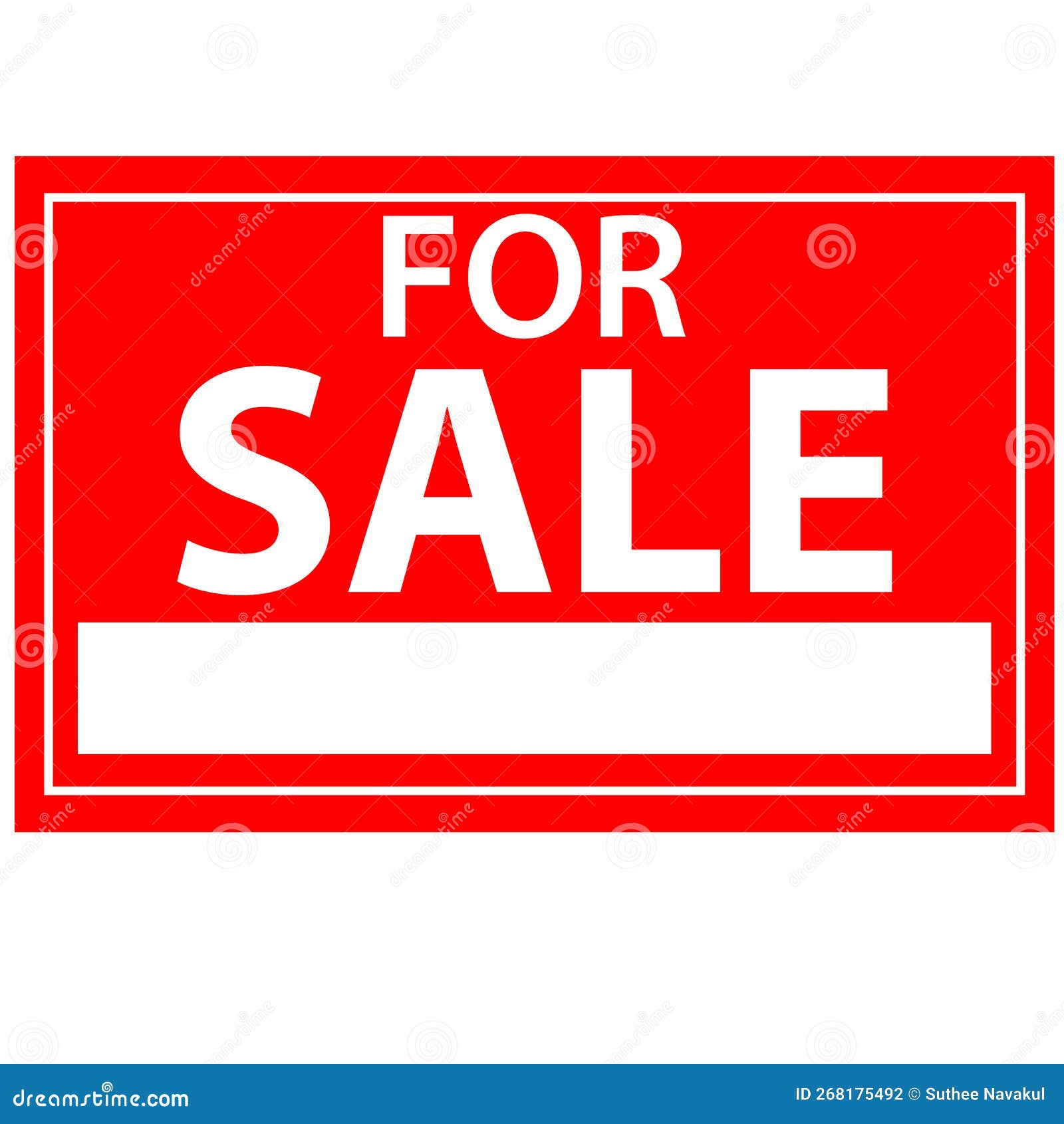 Red and White for Sale Icon on White Background. for Sale Sign. Flat ...