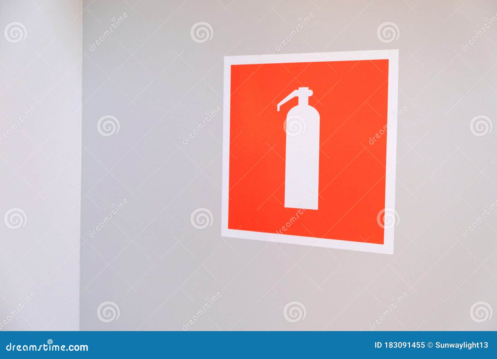 Red and White Sign Indicating Fire Hydrant on Wall Stock Image - Image ...
