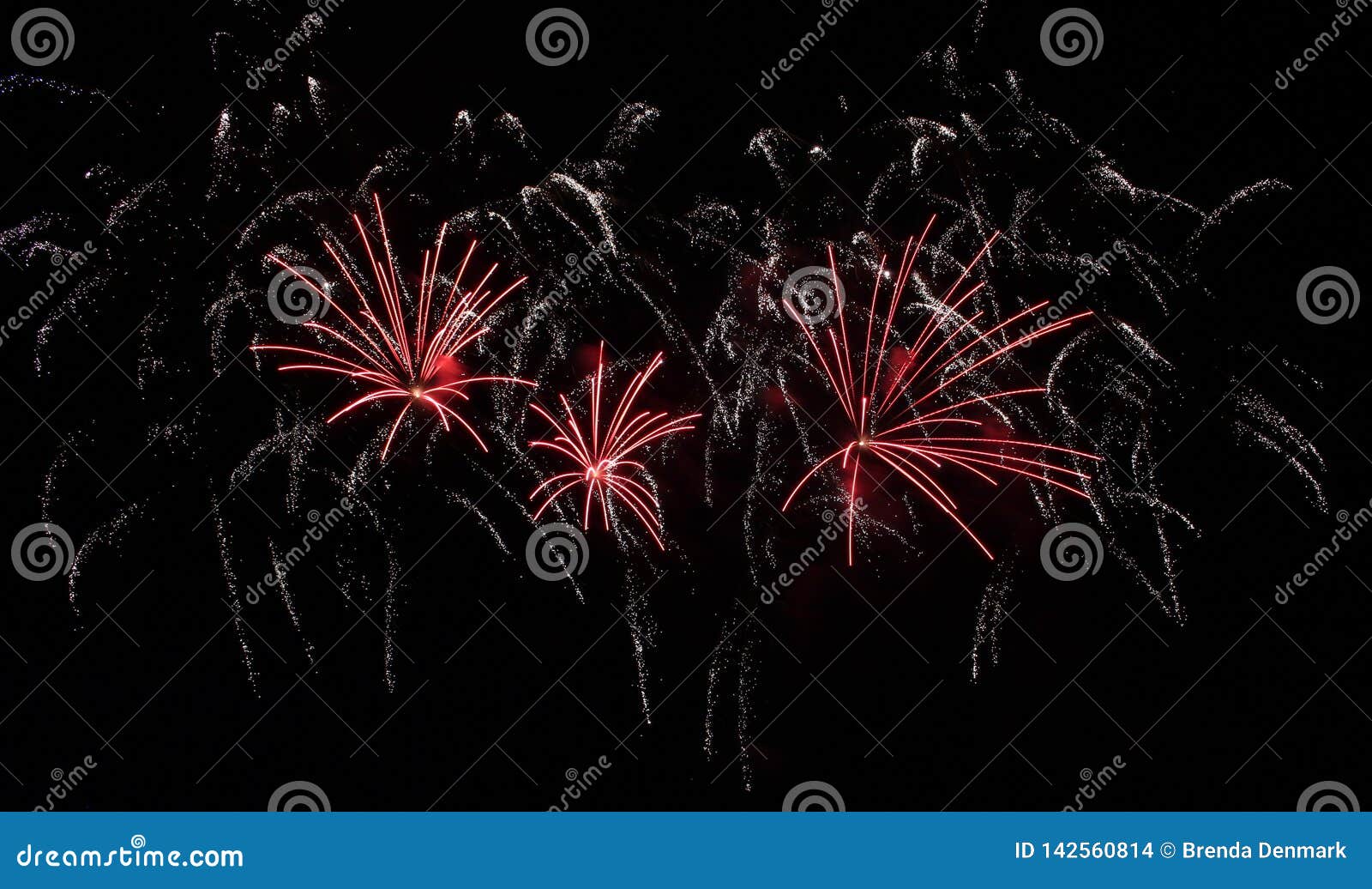 Red and White Sizzling Fireworks Stock Photo - Image of glow, beautiful ...