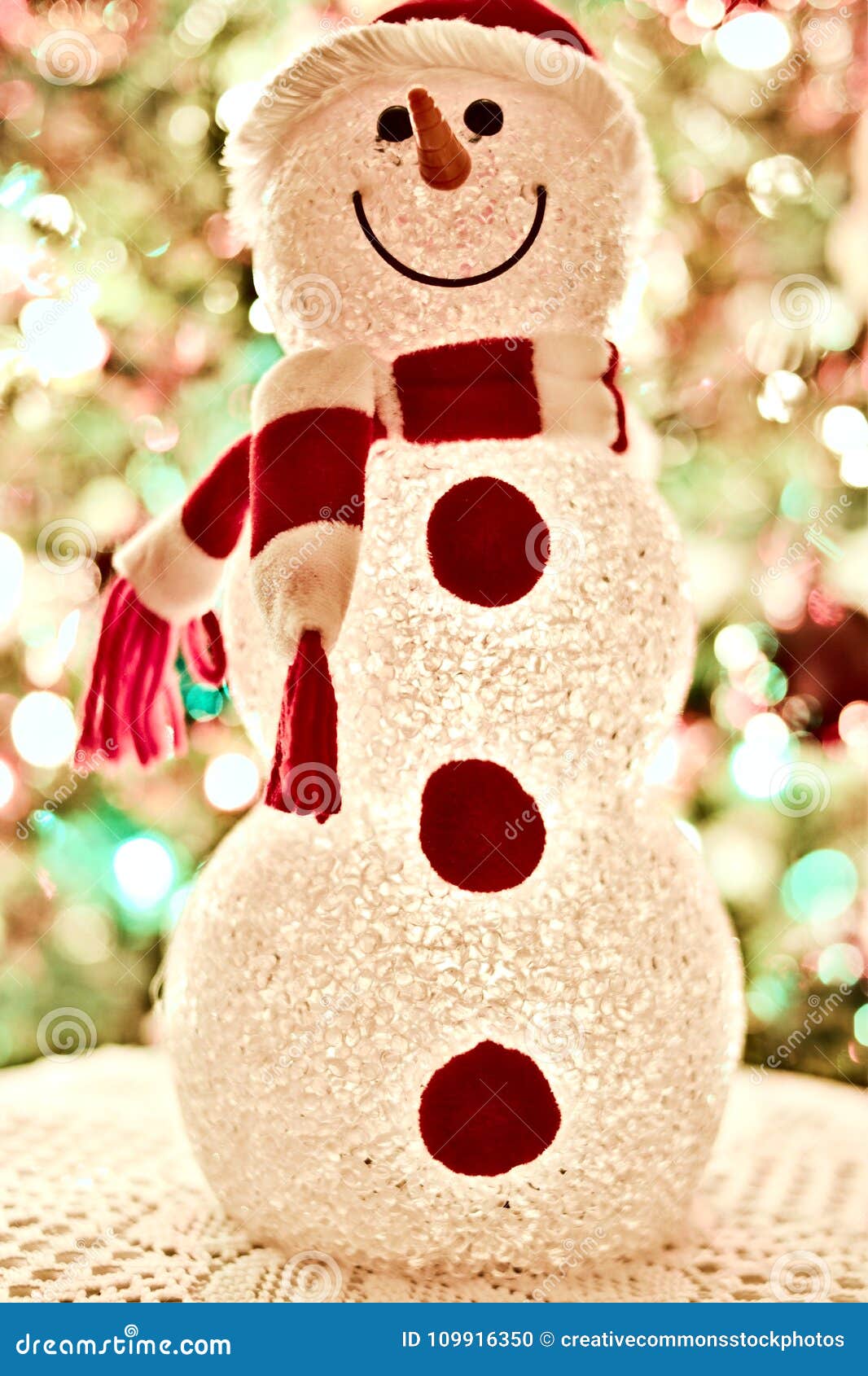 Red And White Snowman Standee Decor Picture. Image: 109916350