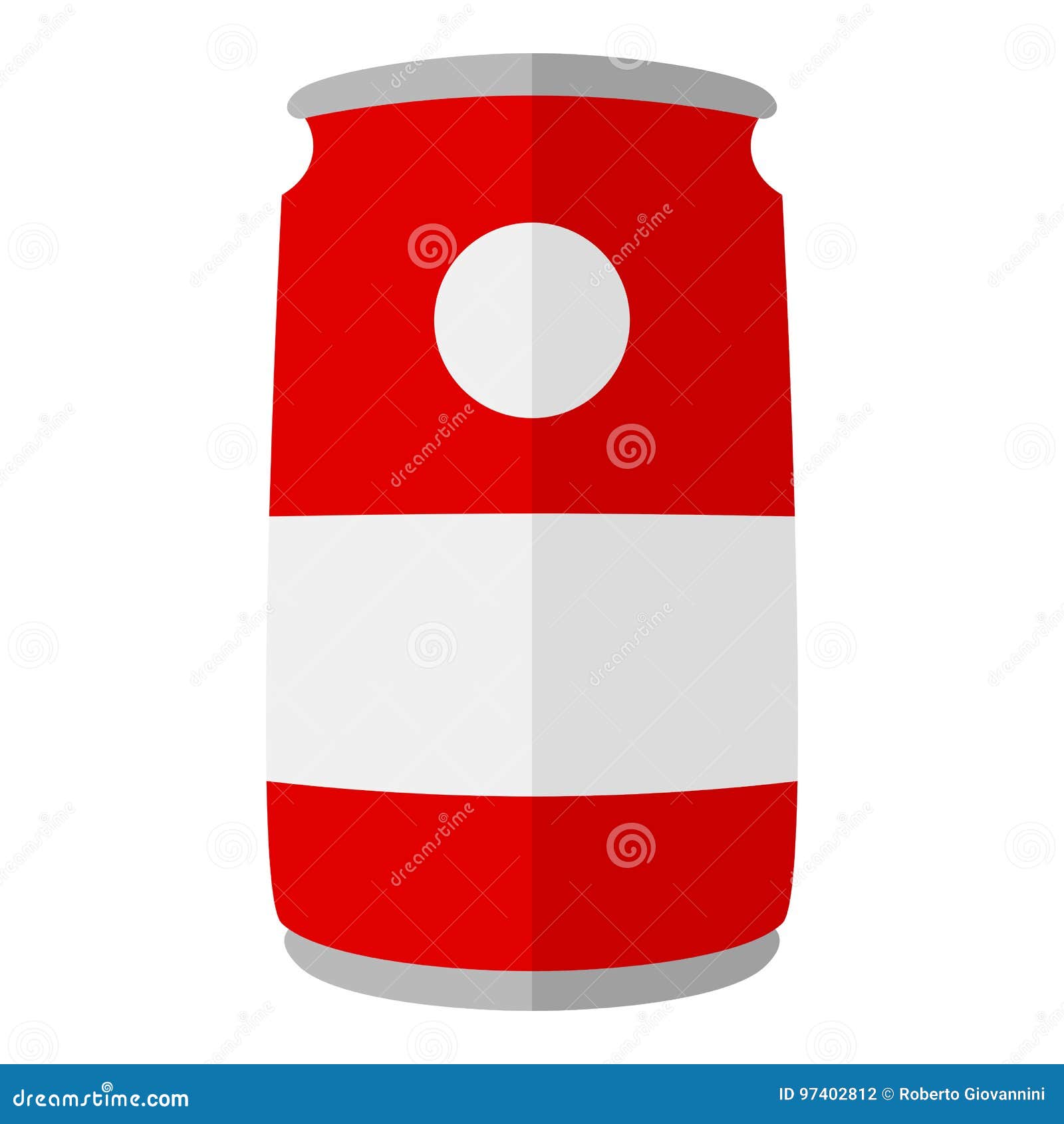 Red Soda Can Flat Icon Isolated on White Stock Vector - Illustration of ...