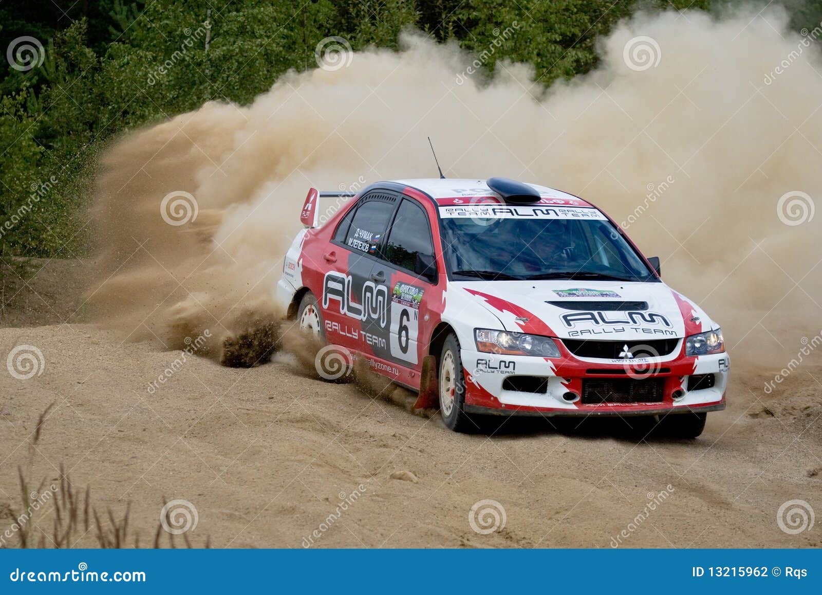 Red and White Sportcar Mitsubishi Lancer Editorial Photography - Image ...