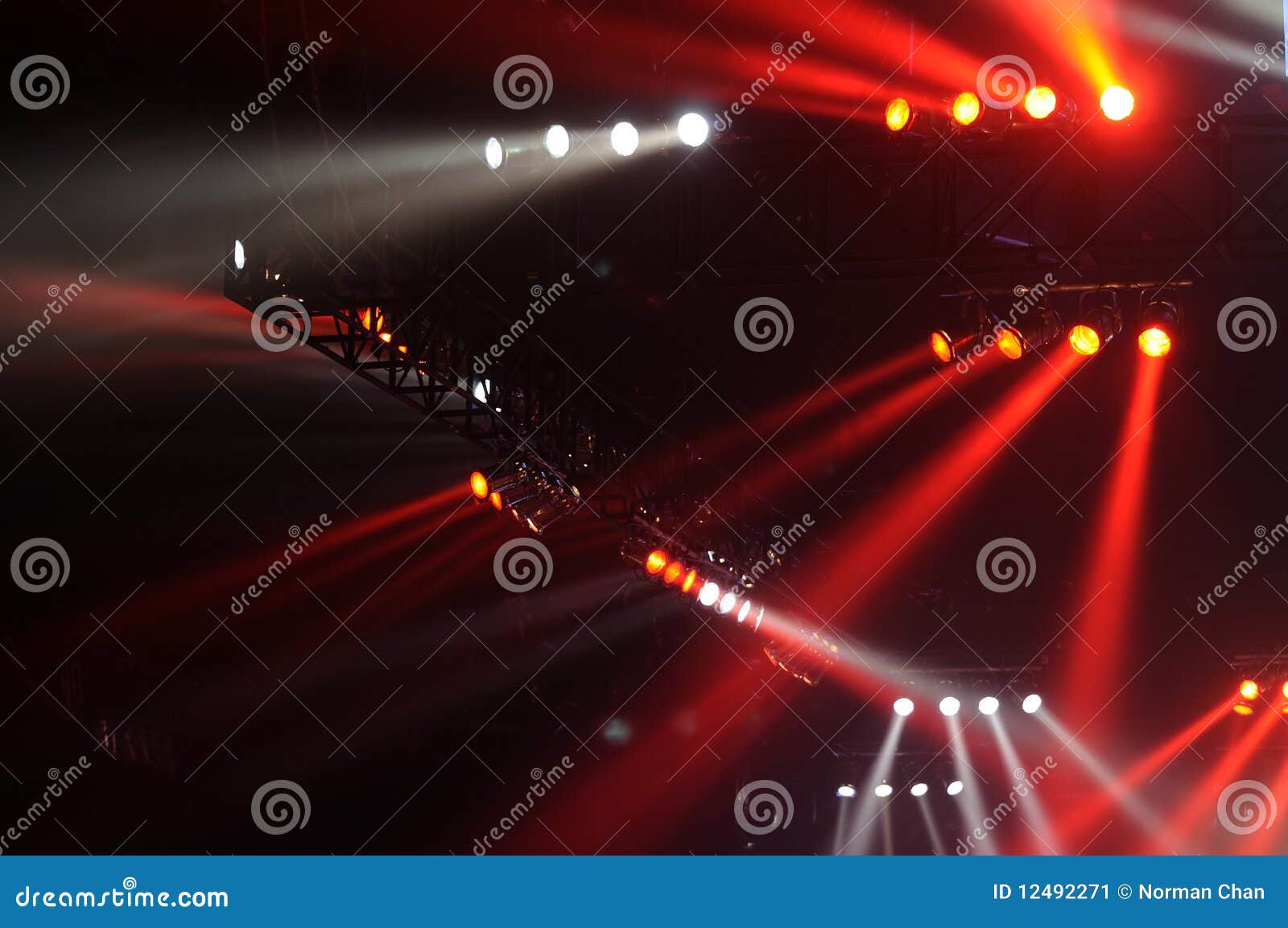 Red and white spot lights stock image. Image of party - 12492271