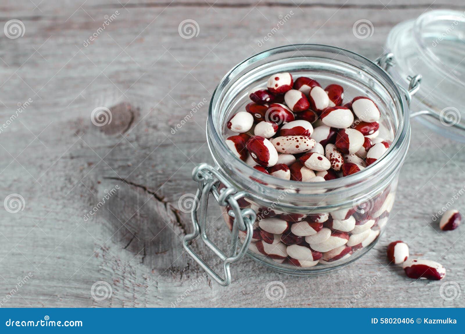 Red and White Spotted Beans Stock Photo - Image of dietary, nutrition ...