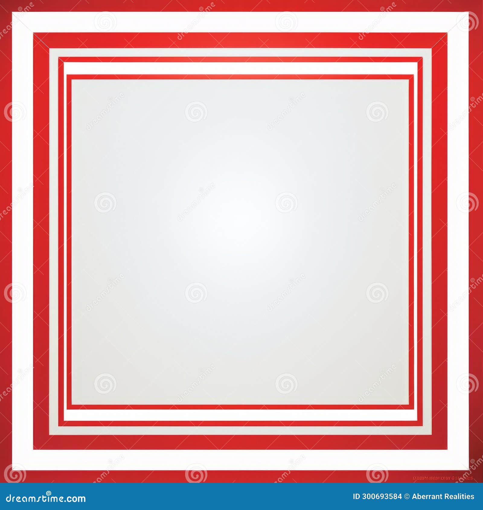 A Red and White Square Frame on a White Background Stock Illustration ...