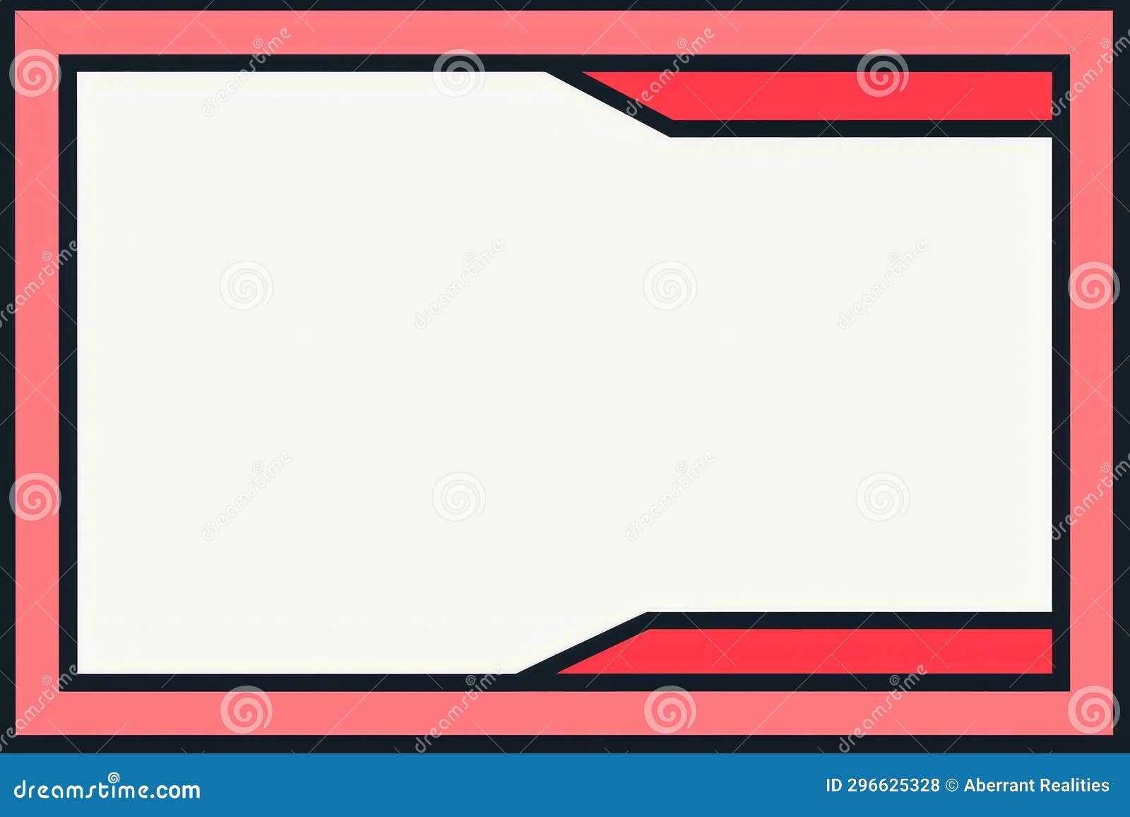 A Red and White Square Frame with a Black Border Stock Illustration ...