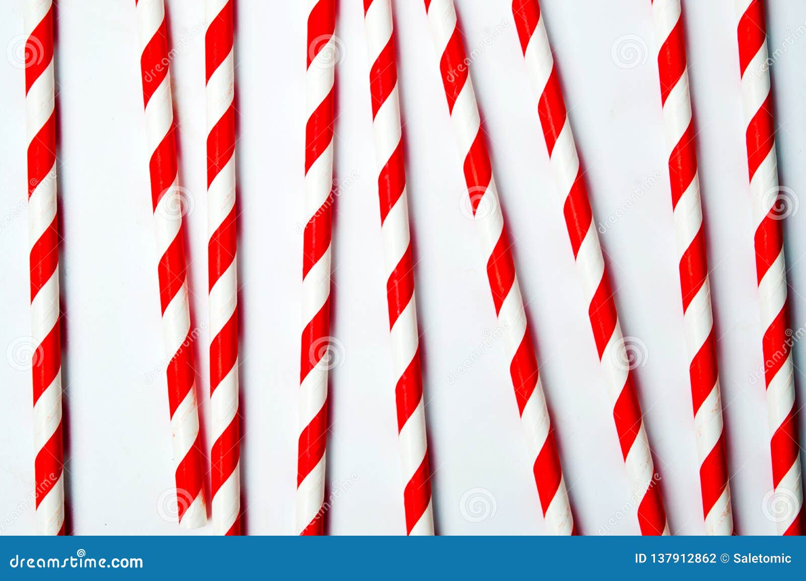 Red and White Straws on White Background Stock Photo - Image of design ...