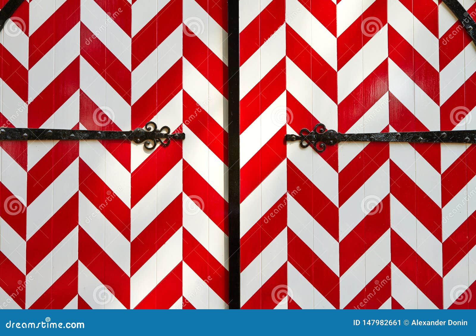 Red-white Striped Castle Gate Stock Image - Image of classic, graphic ...