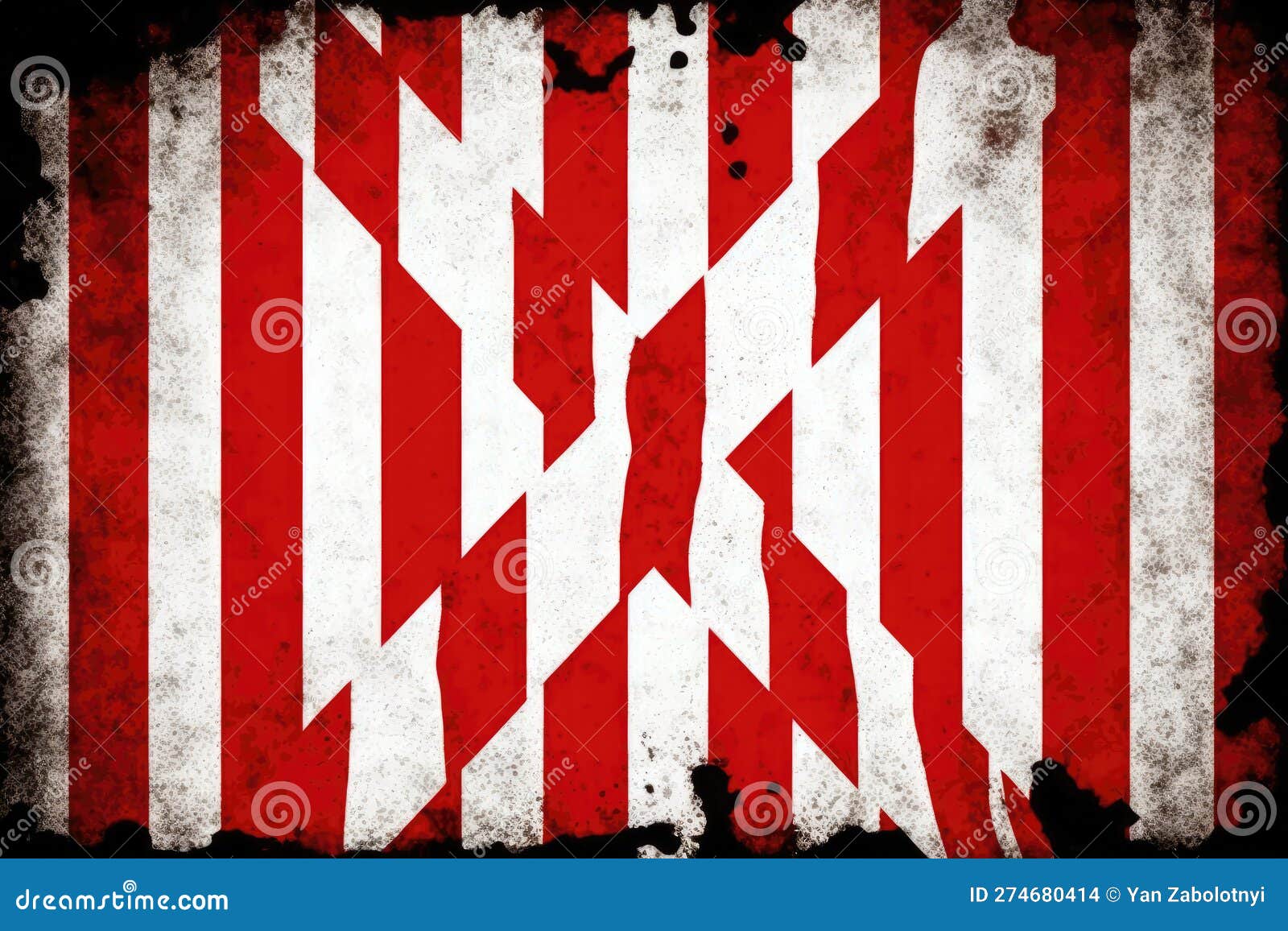 Red And White Striped Danger Symbol. Generative AI Stock Photo ...