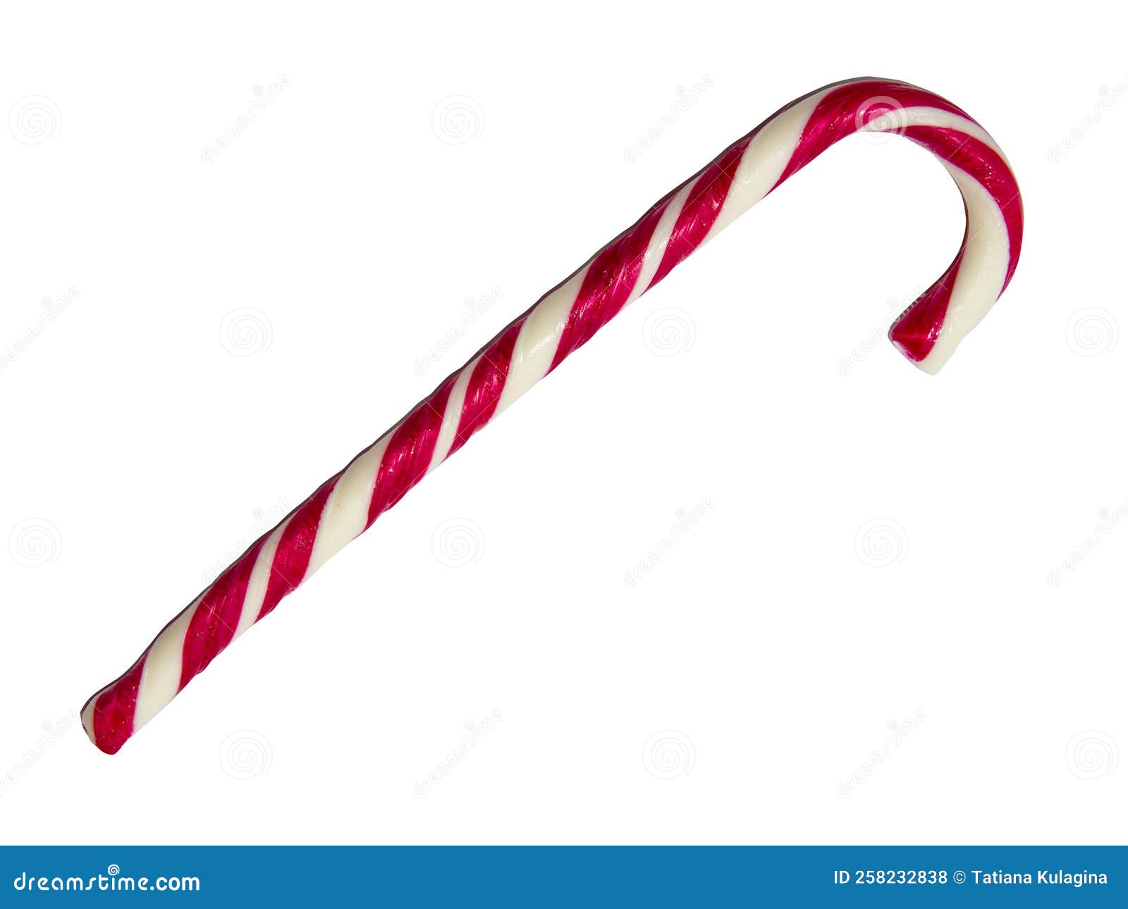 Red and White Striped Lollipop Isolated on White Background Stock Photo ...