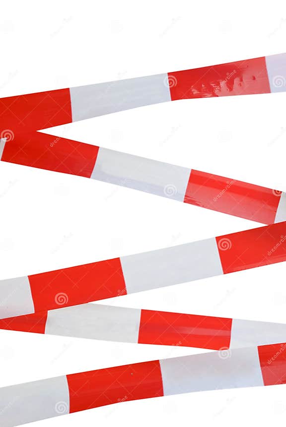 Red and white striped tape stock image. Image of accident - 23596469