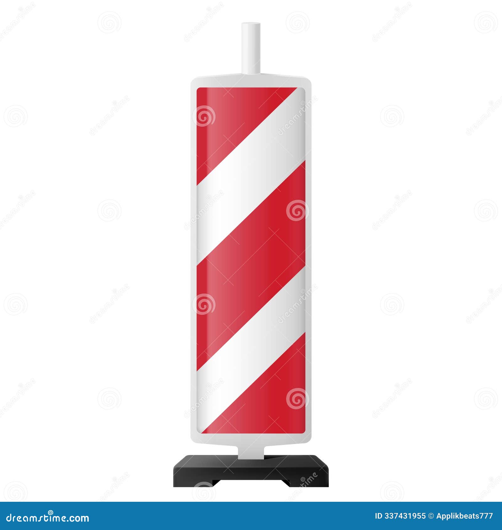 Red and White Striped Traffic Control Device for Avoiding Sections of ...