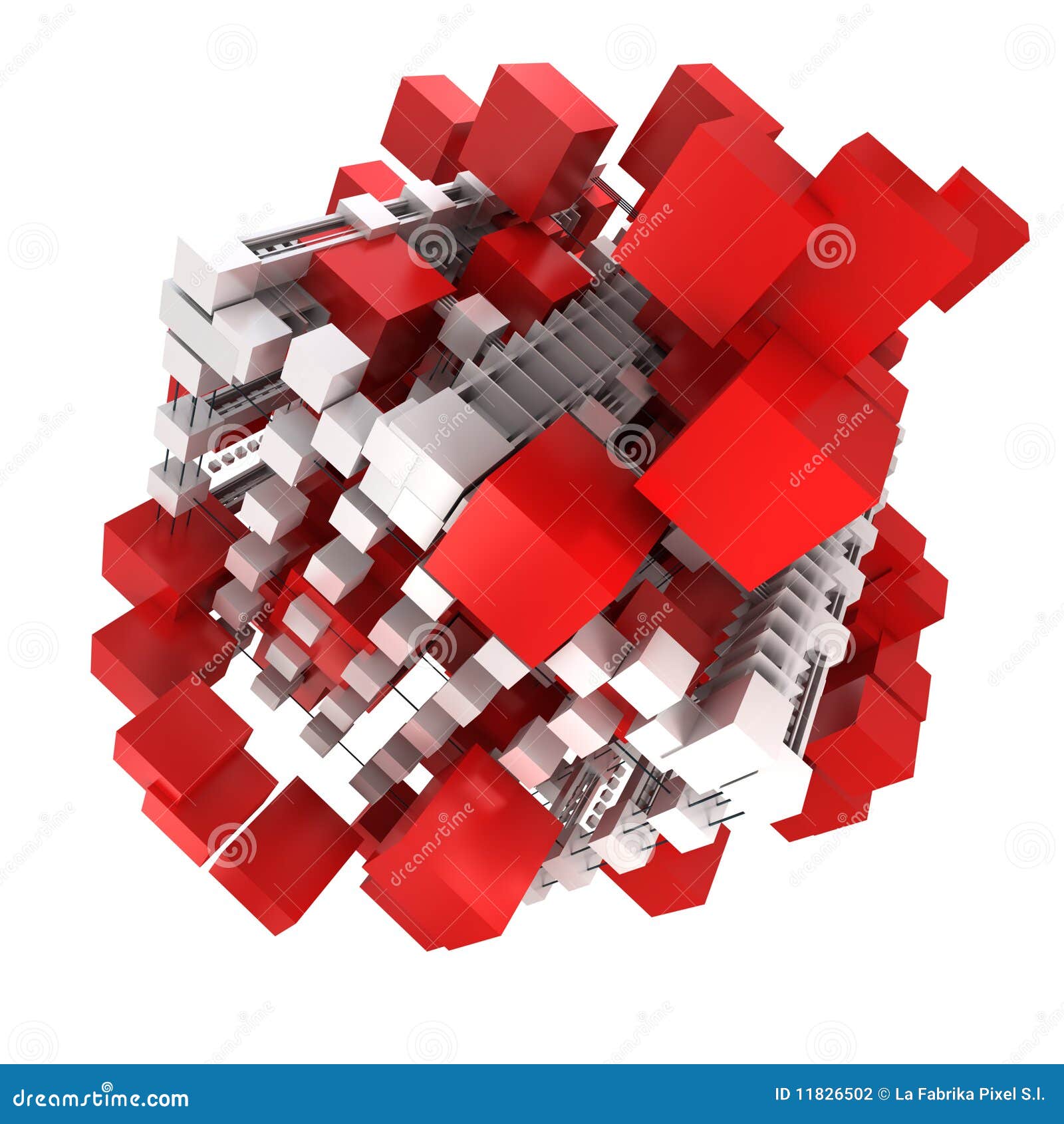 Red and white structure stock illustration. Illustration of structure ...