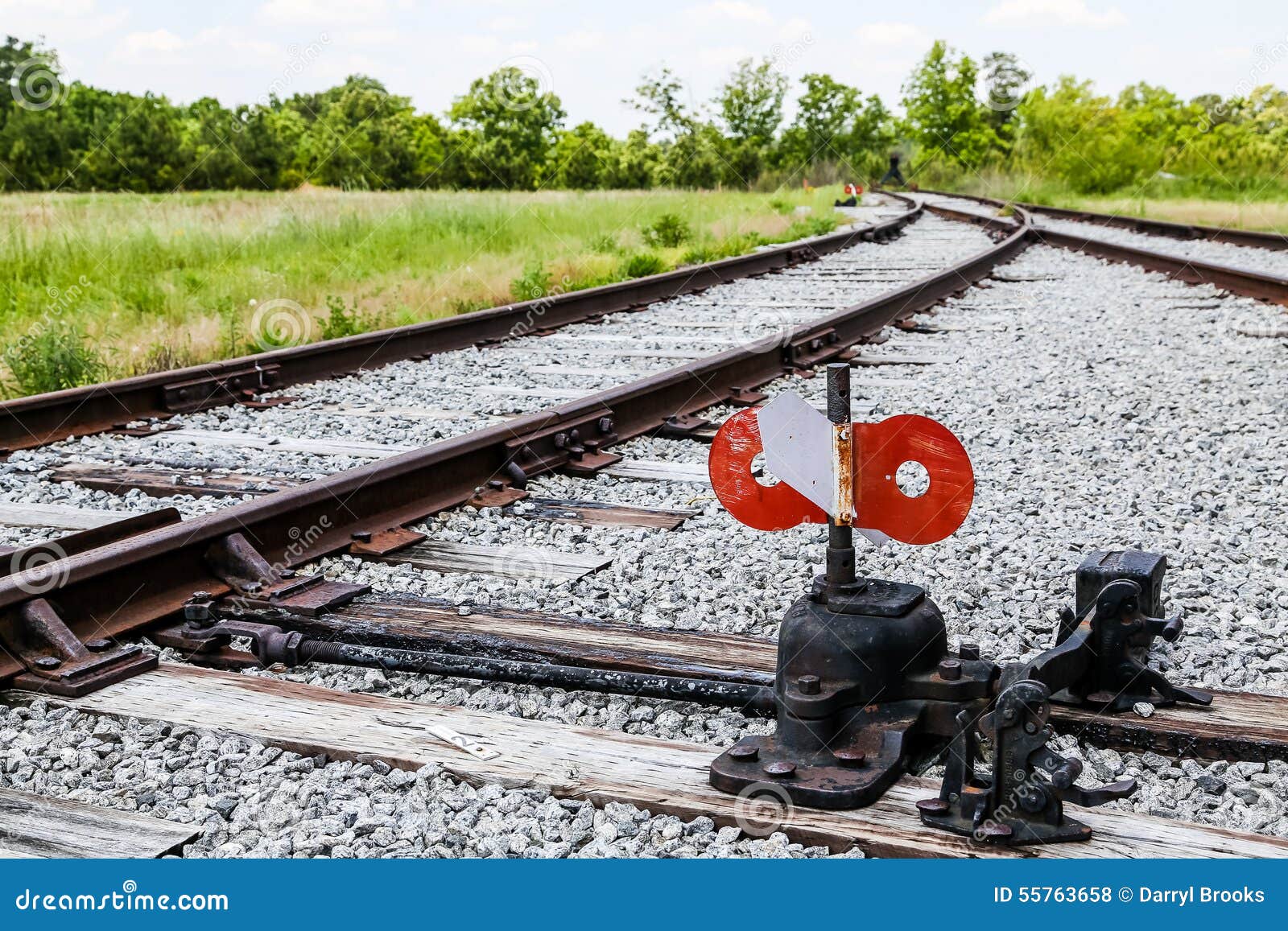 Red and White Switch Indicator Stock Photo - Image of switch, railroad ...