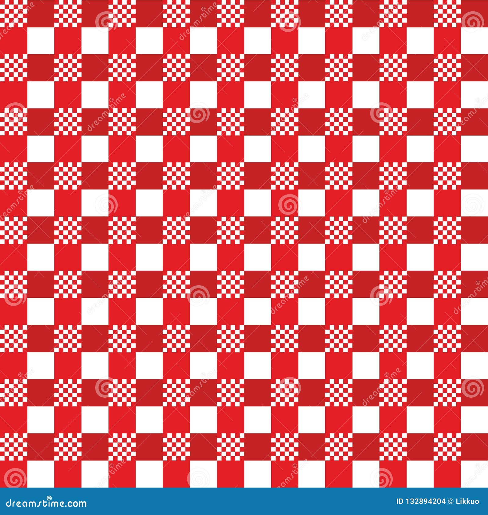 Red and White Tablecloth Pattern. Stock Vector - Illustration of ...