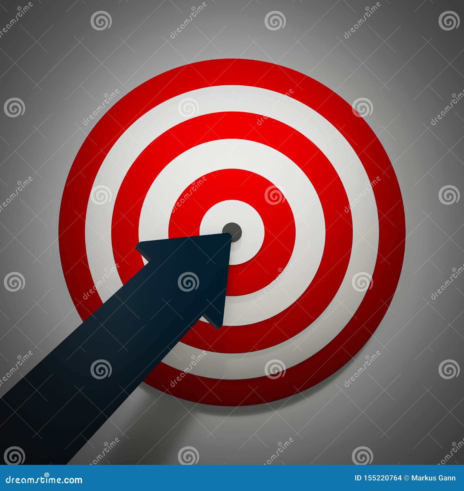 Red White Target with Arrow Stock Illustration - Illustration of ...