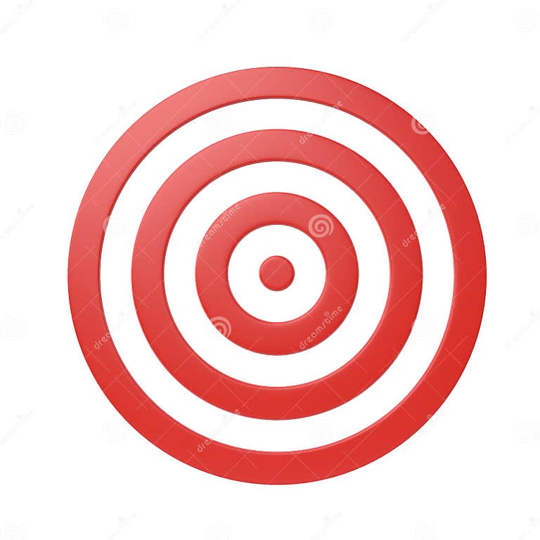 Red and White Target on a White Background Stock Illustration ...