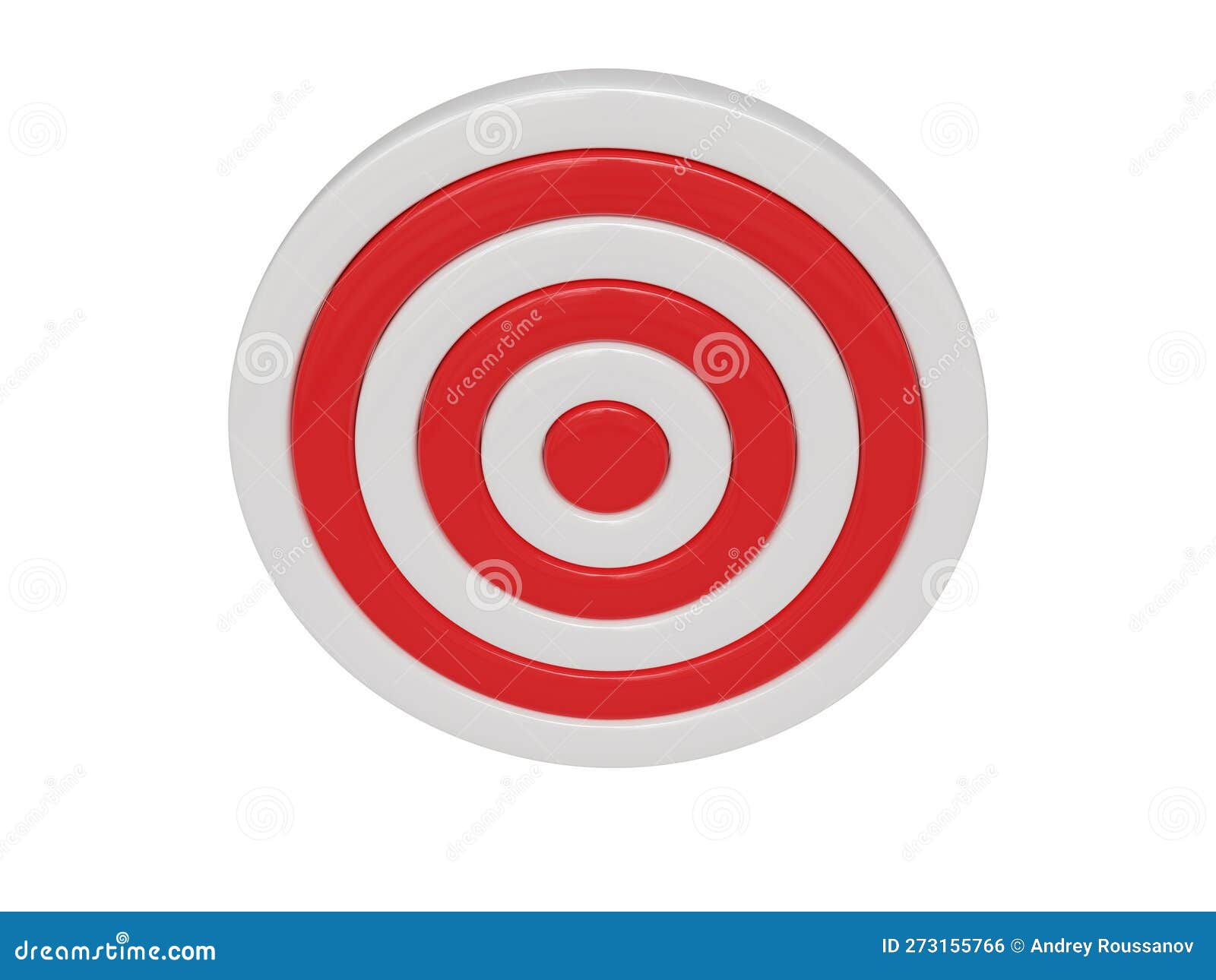 Red and White Target. 3d Render. Stock Illustration - Illustration of ...