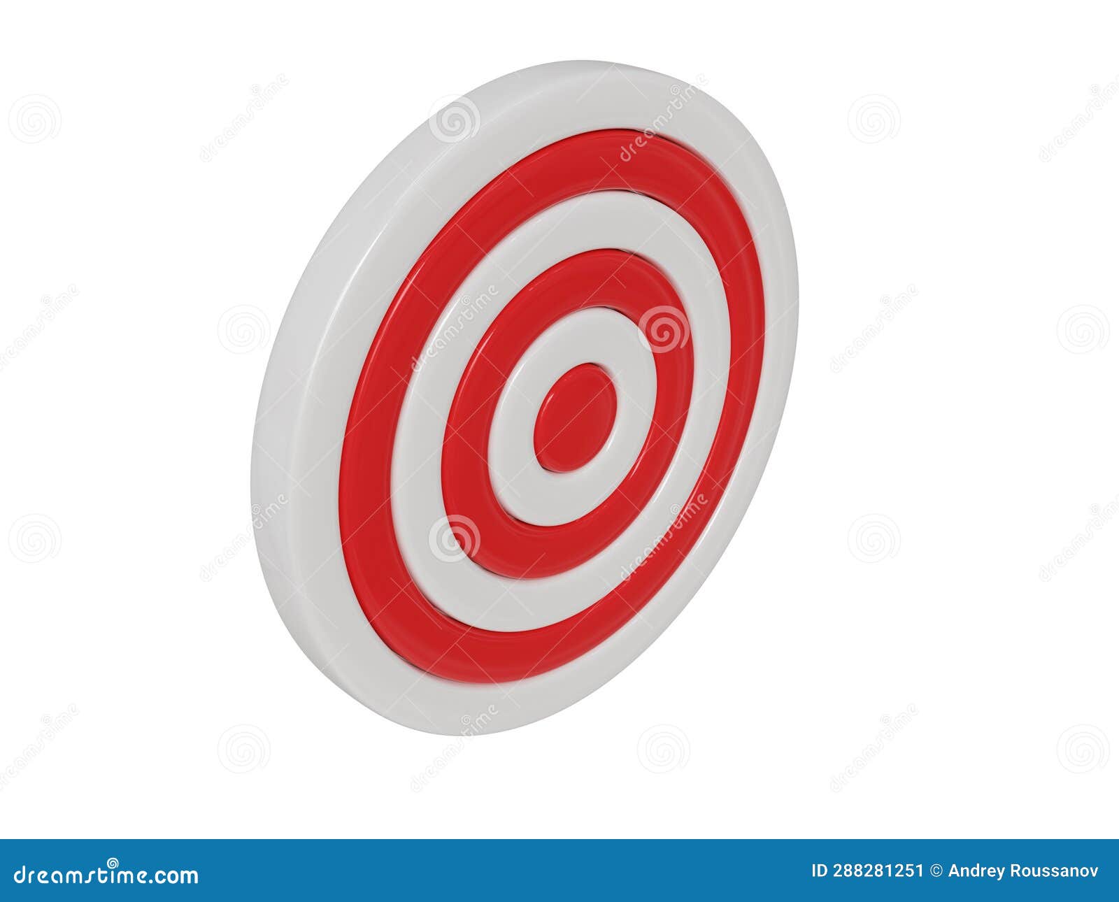 Red and White Target. 3d Render. Stock Illustration - Illustration of ...