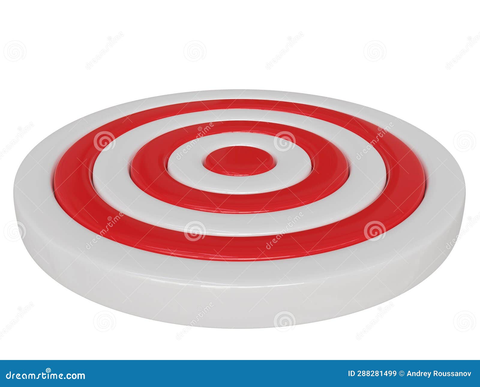 Red and White Target. 3d Render. Stock Illustration - Illustration of ...
