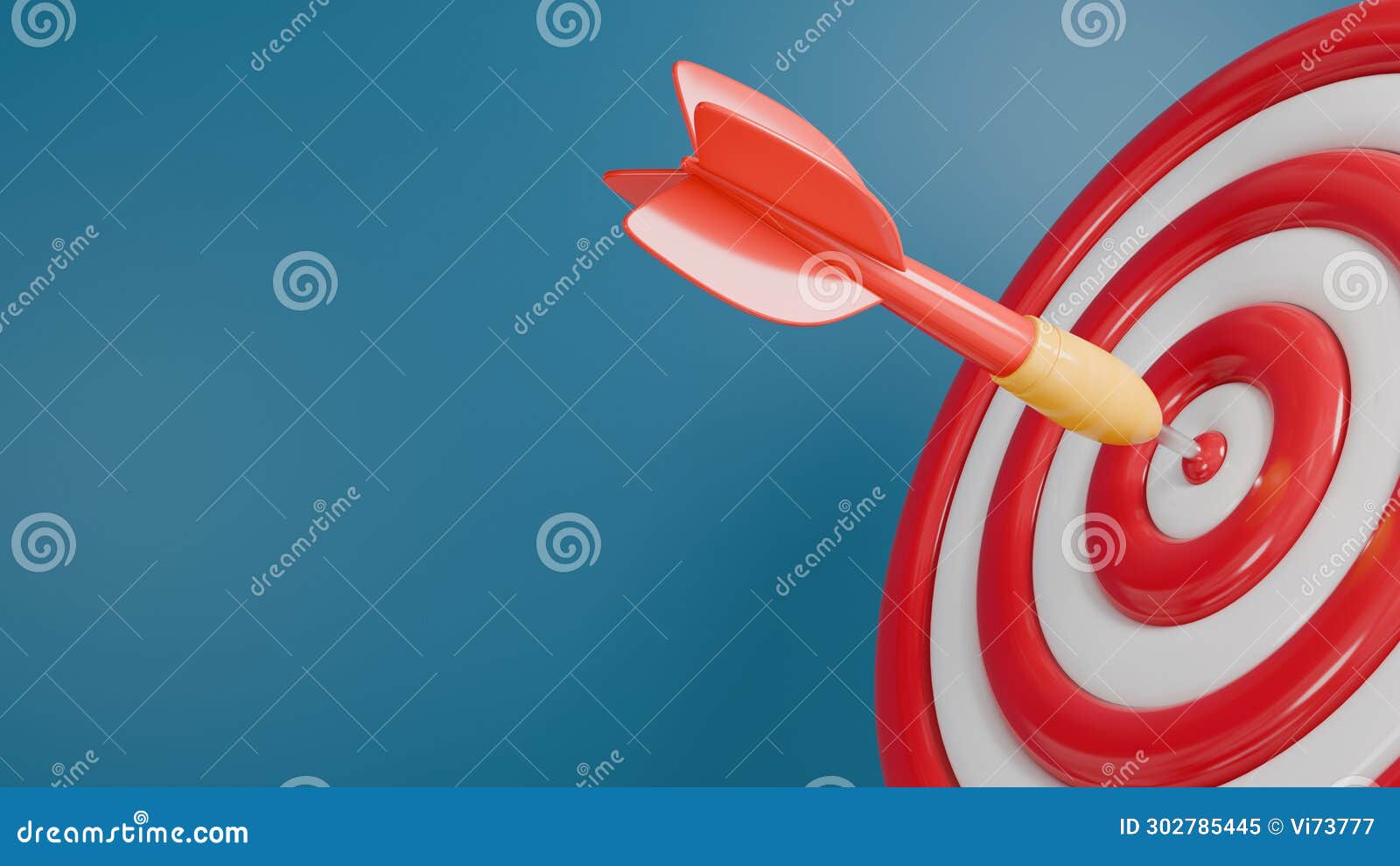 Red and White Target with Dart in the Middle. Marketing Concept ...