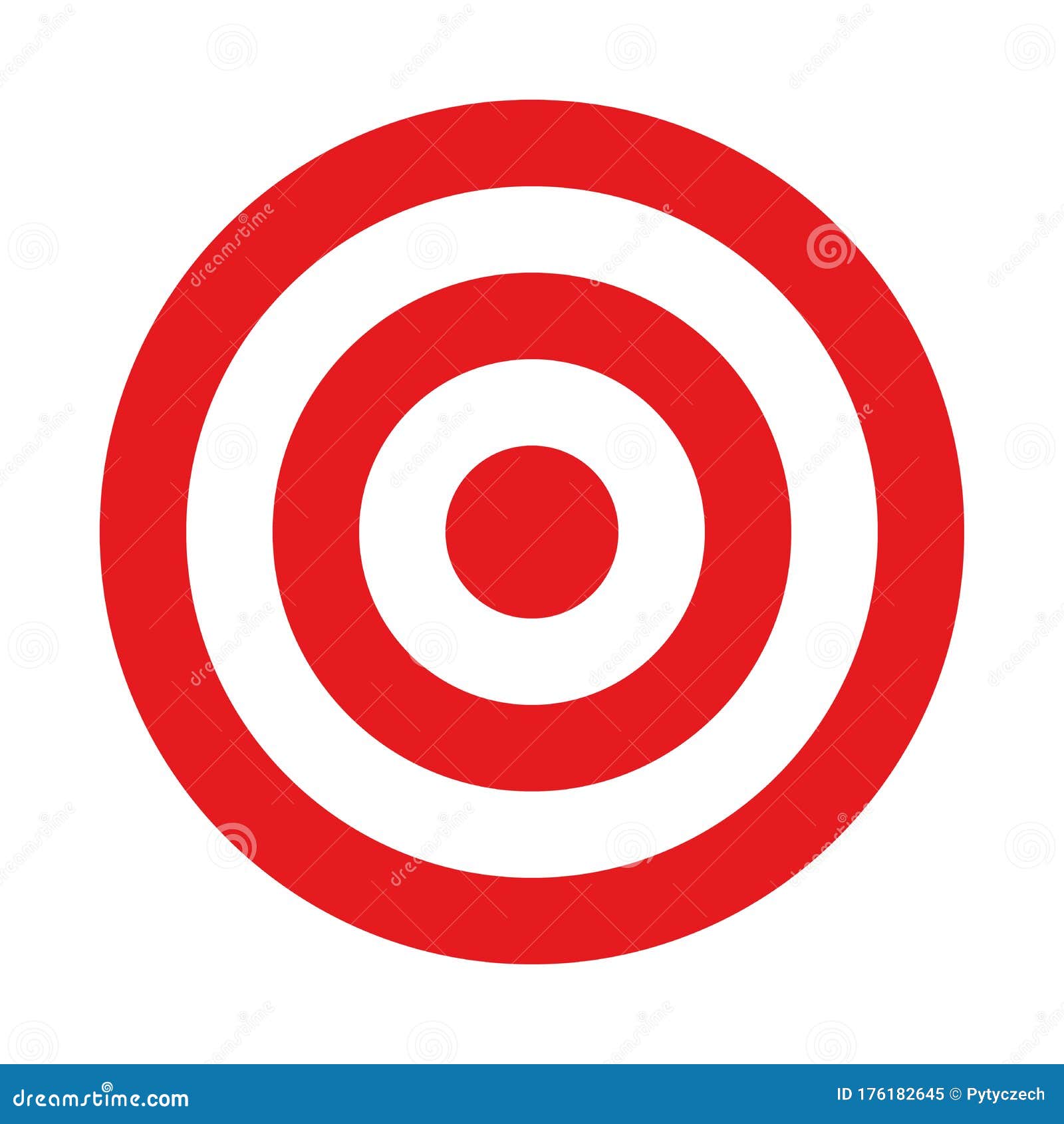 Red and White Target. Hunting, Shooting Sport or Achievement Symbol ...