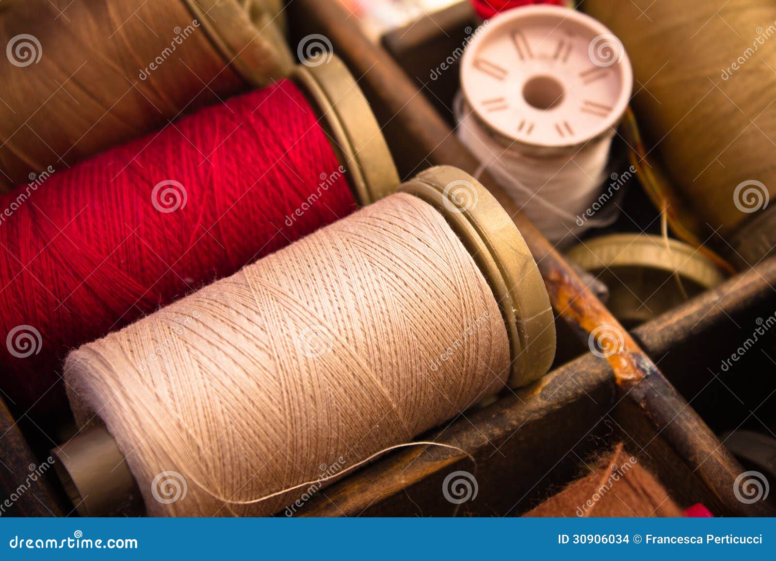 Red and white thread stock photo. Image of american, patchwork - 30906034