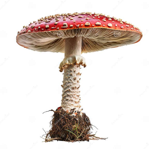 Red and White Toadstool with White Spots Stock Illustration ...