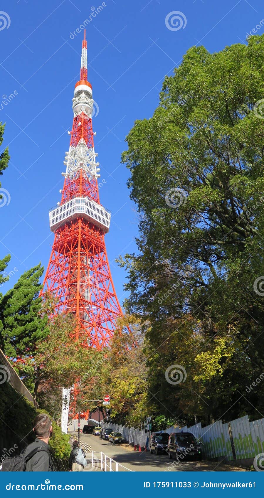 Red and white Tokyo Tower editorial stock photo. Image of destination ...