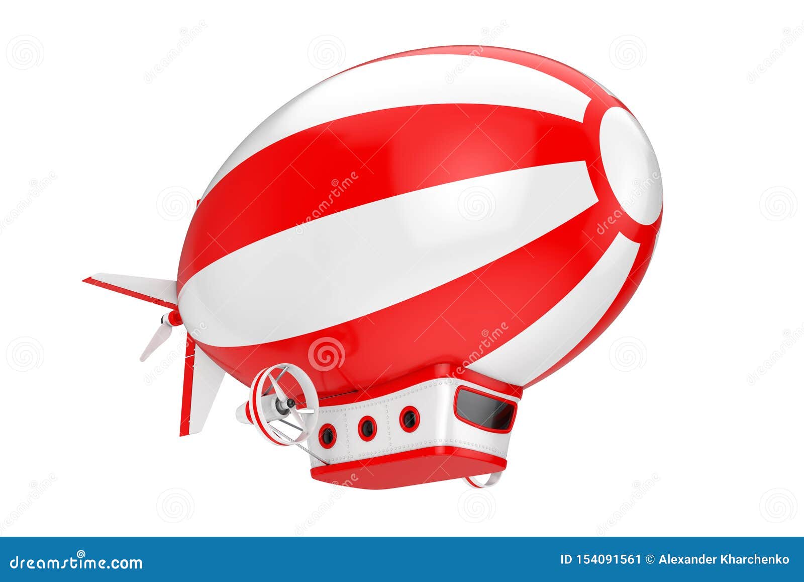 Cartoon Airship Mega Set Elements In Flat Design. Vector Illustration ...