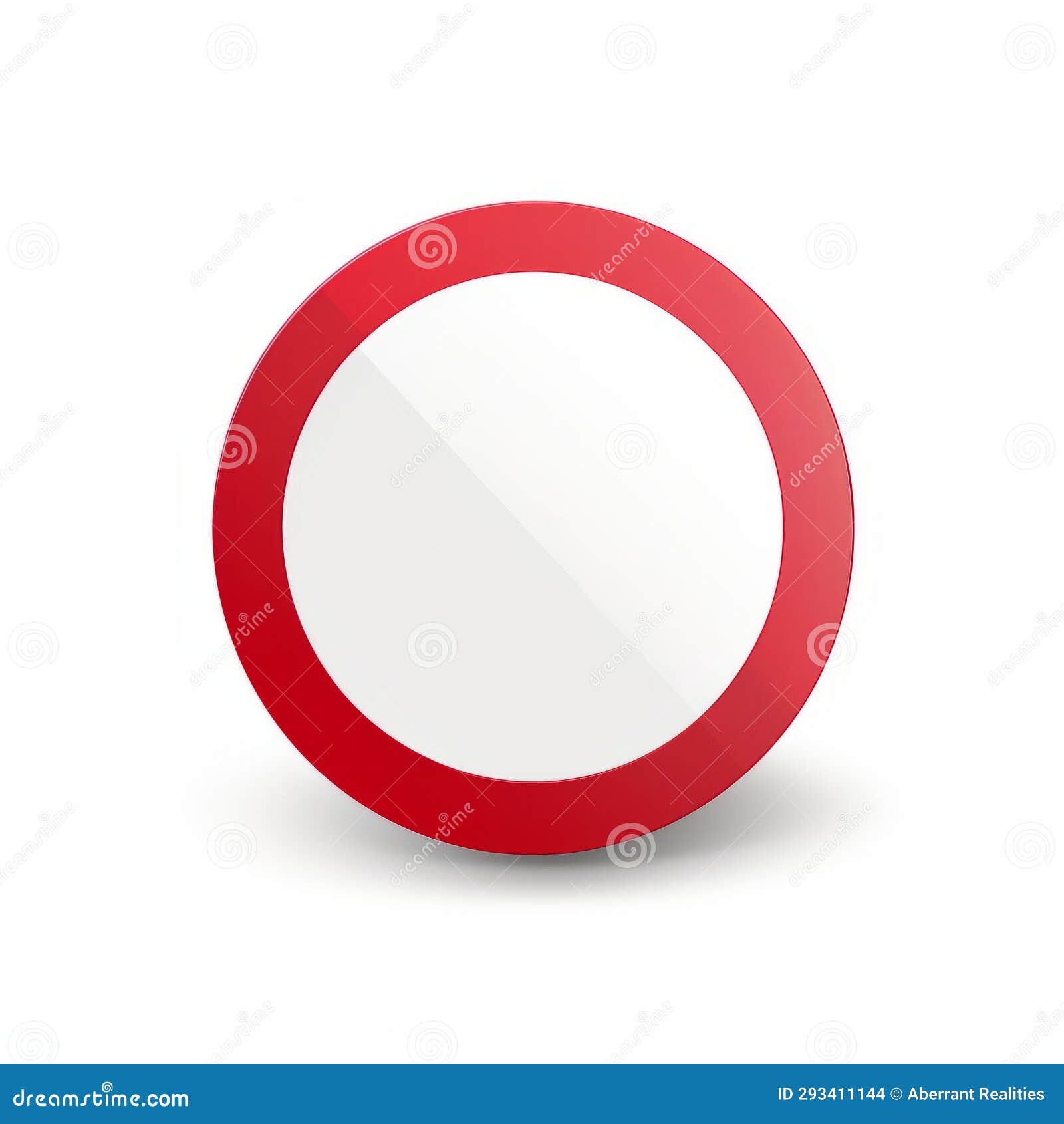 A Red and White Traffic Sign on a White Background Stock Illustration ...