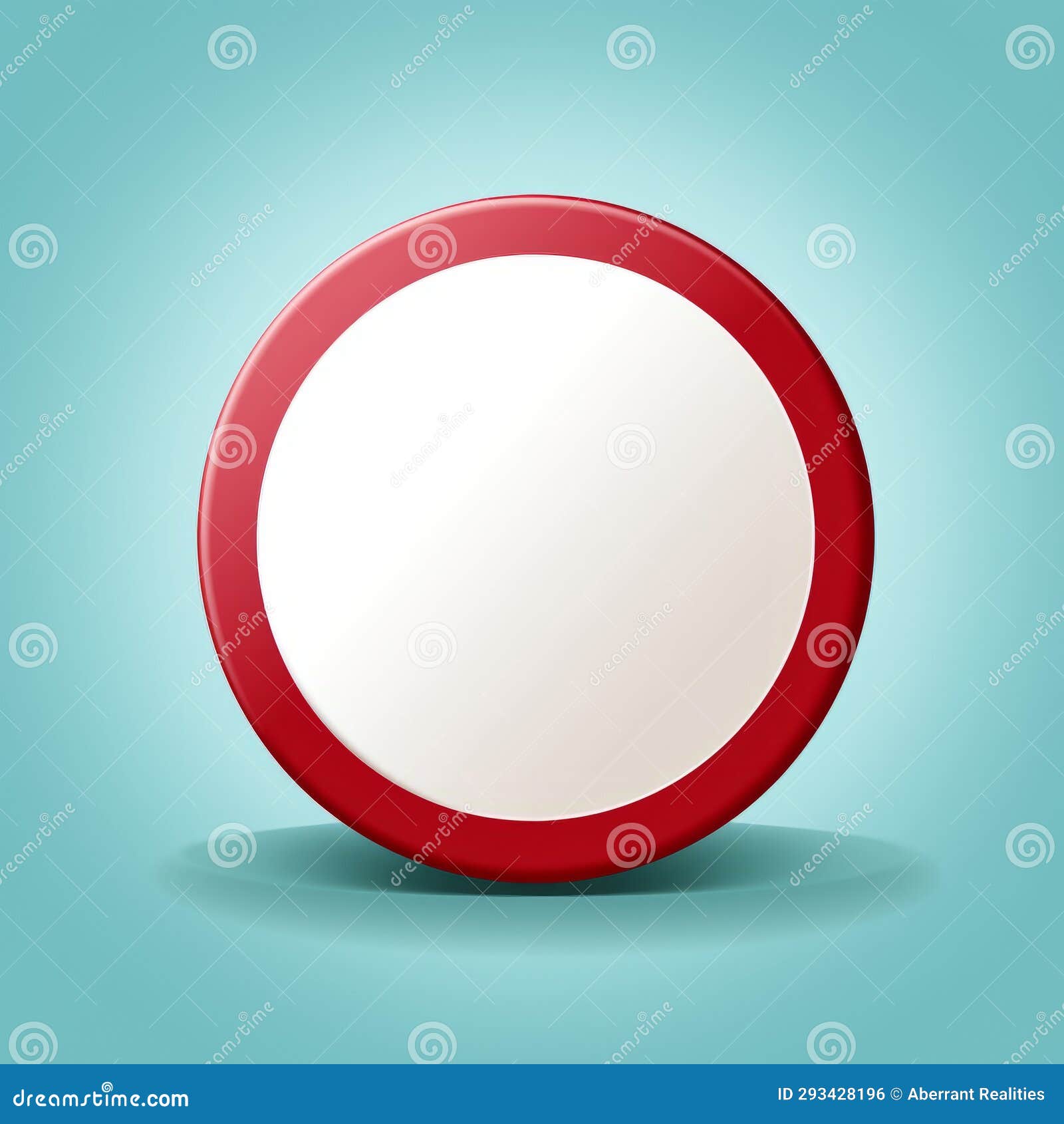 A Red and White Traffic Sign on a Blue Background Stock Illustration ...