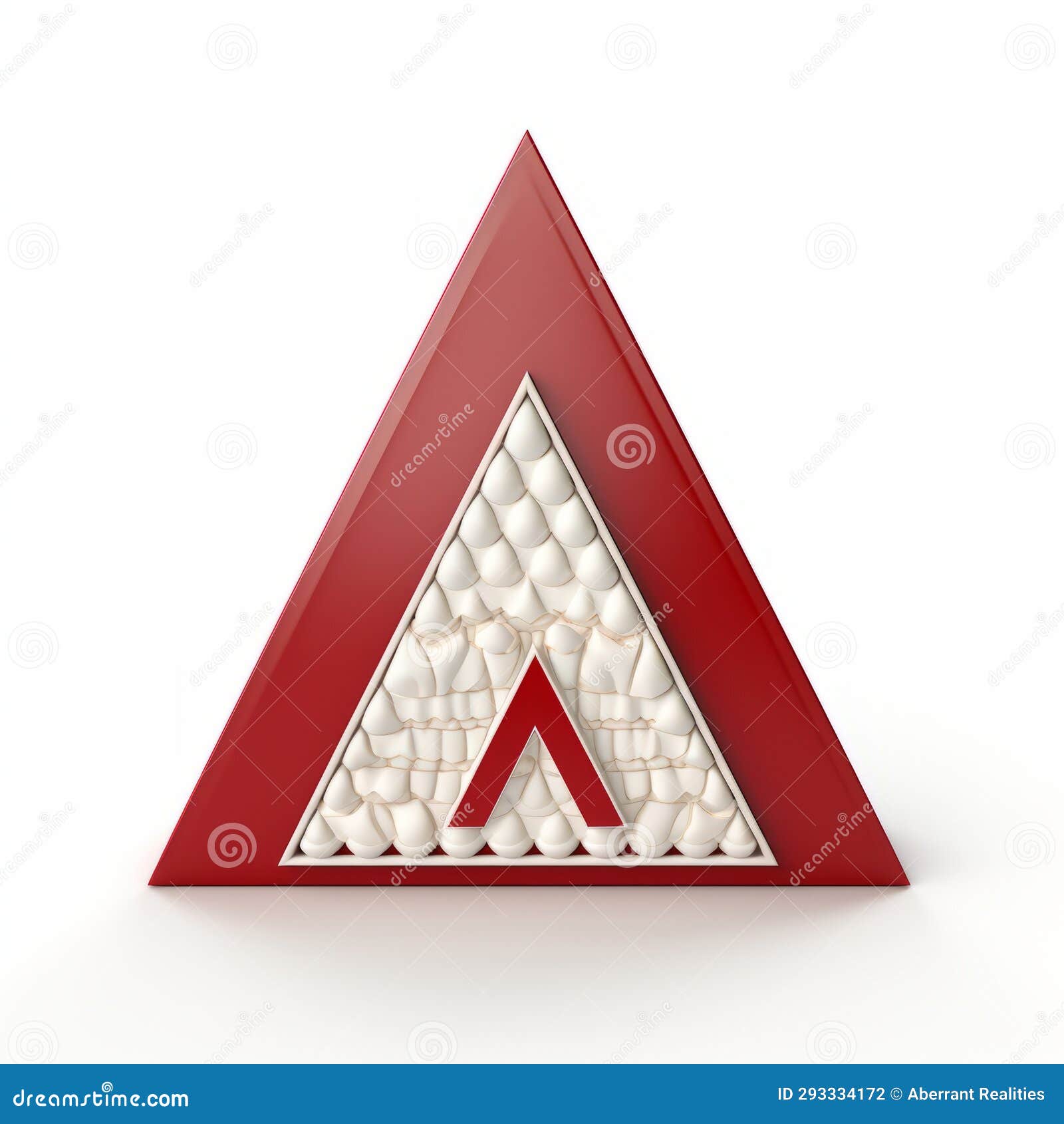 A Red and White Triangle with the Letter a on it Stock Illustration ...
