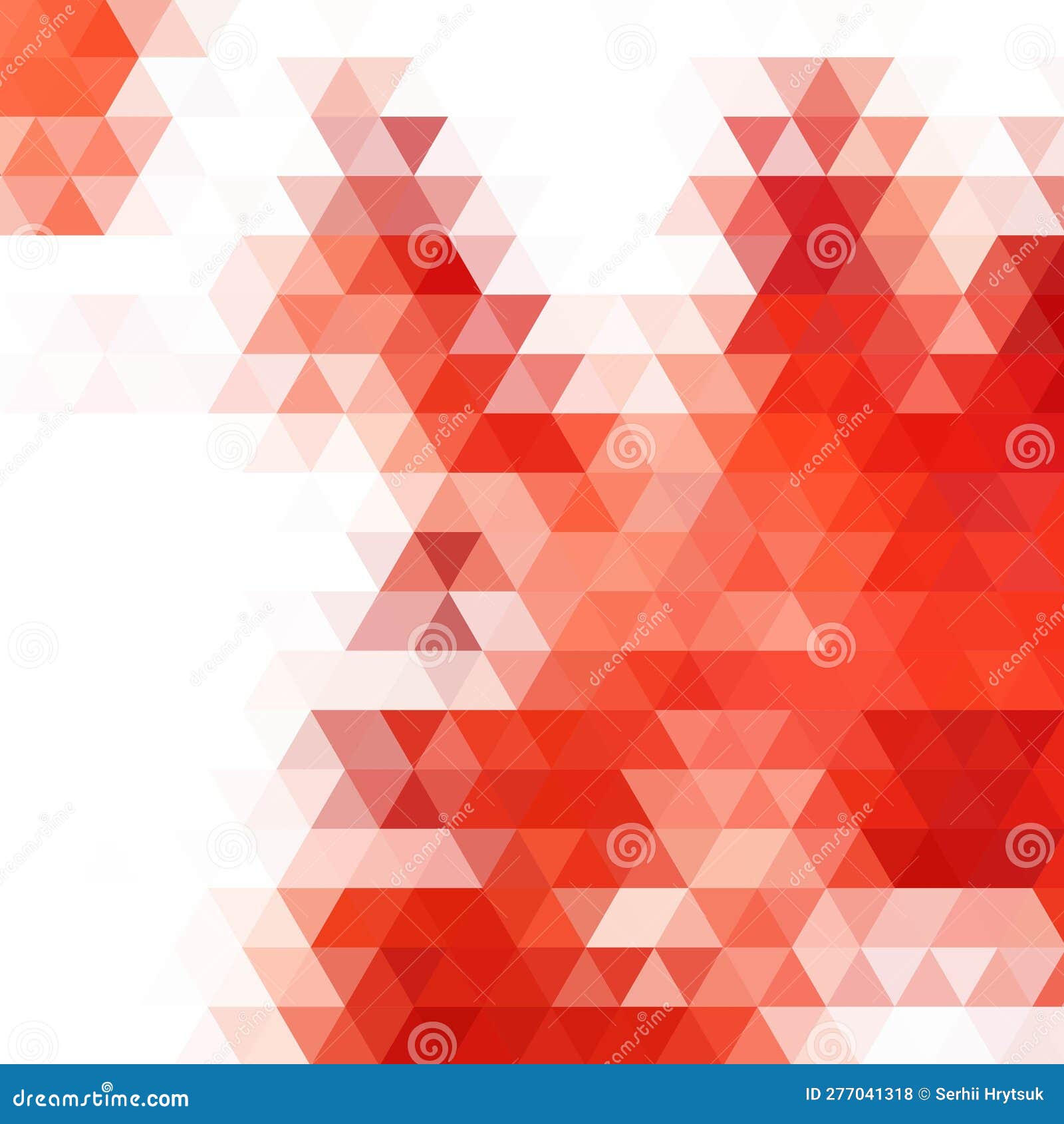 Red and White Triangles. Abstract Geometric Background. Vector Graphics ...