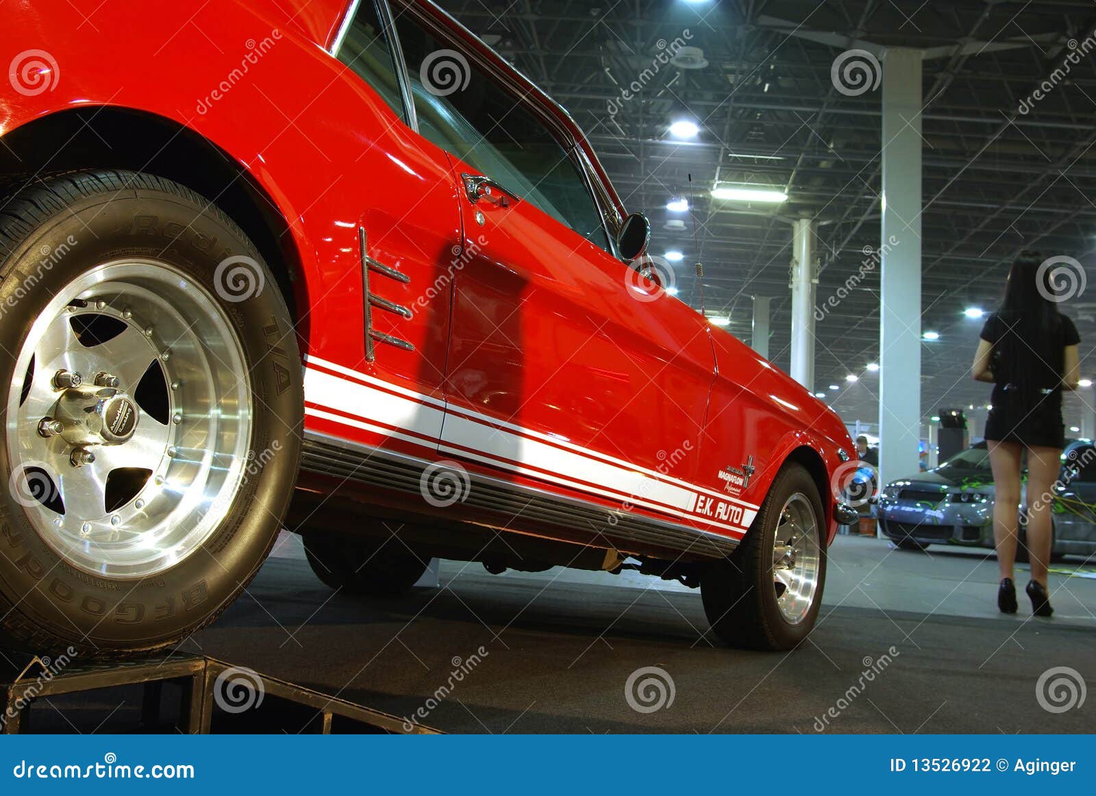 Red-white tuning car editorial photography. Image of 1966th - 13526922