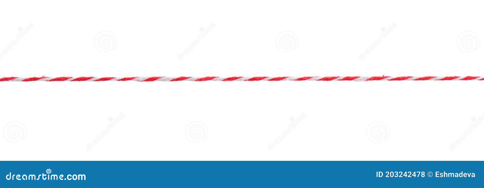 Red and White Twisted Rope Isolated Stock Photo - Image of cable ...